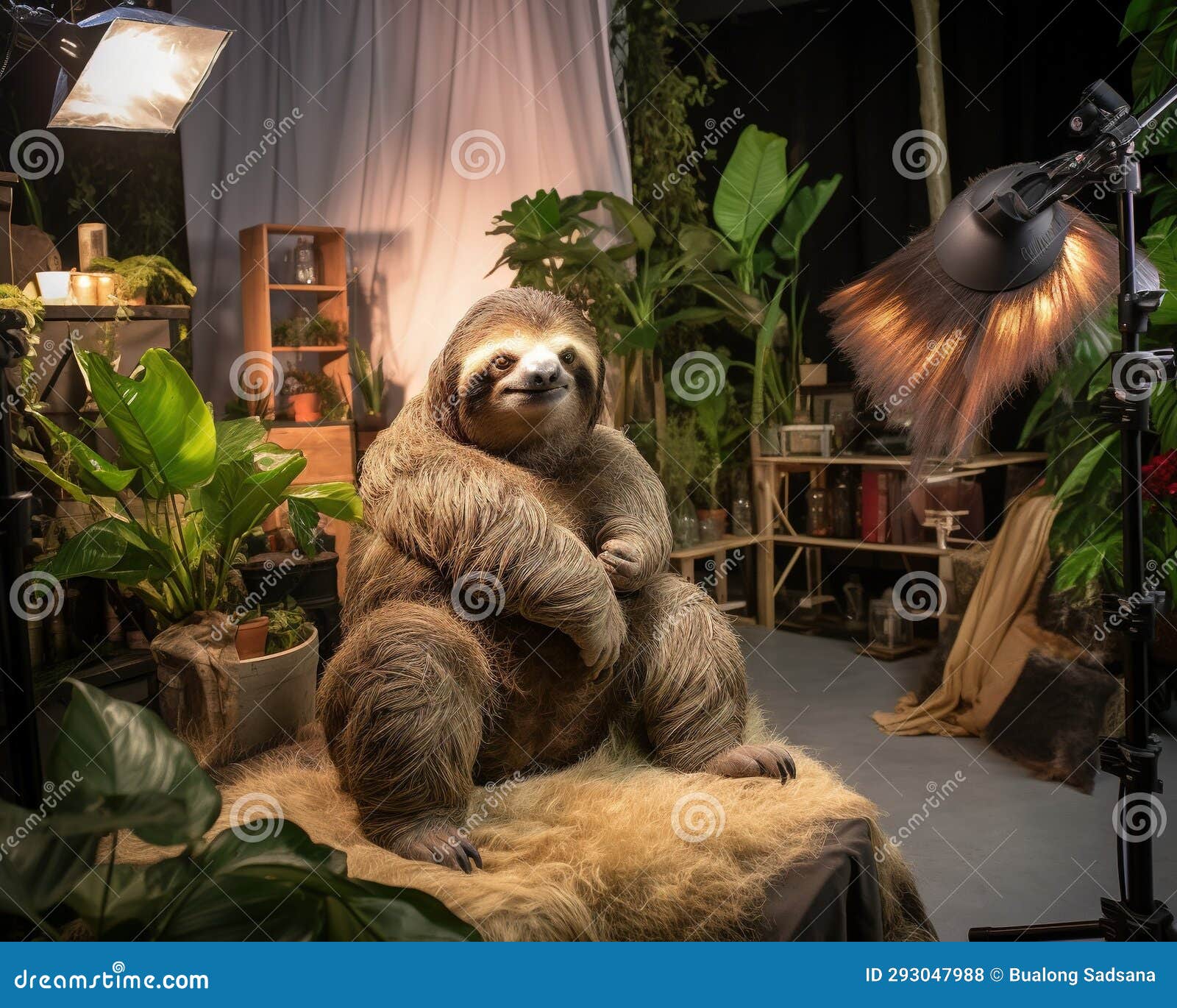 Studio Setting for a Jungle Animal. Stock Illustration - Illustration of majestic, animal: 293047988