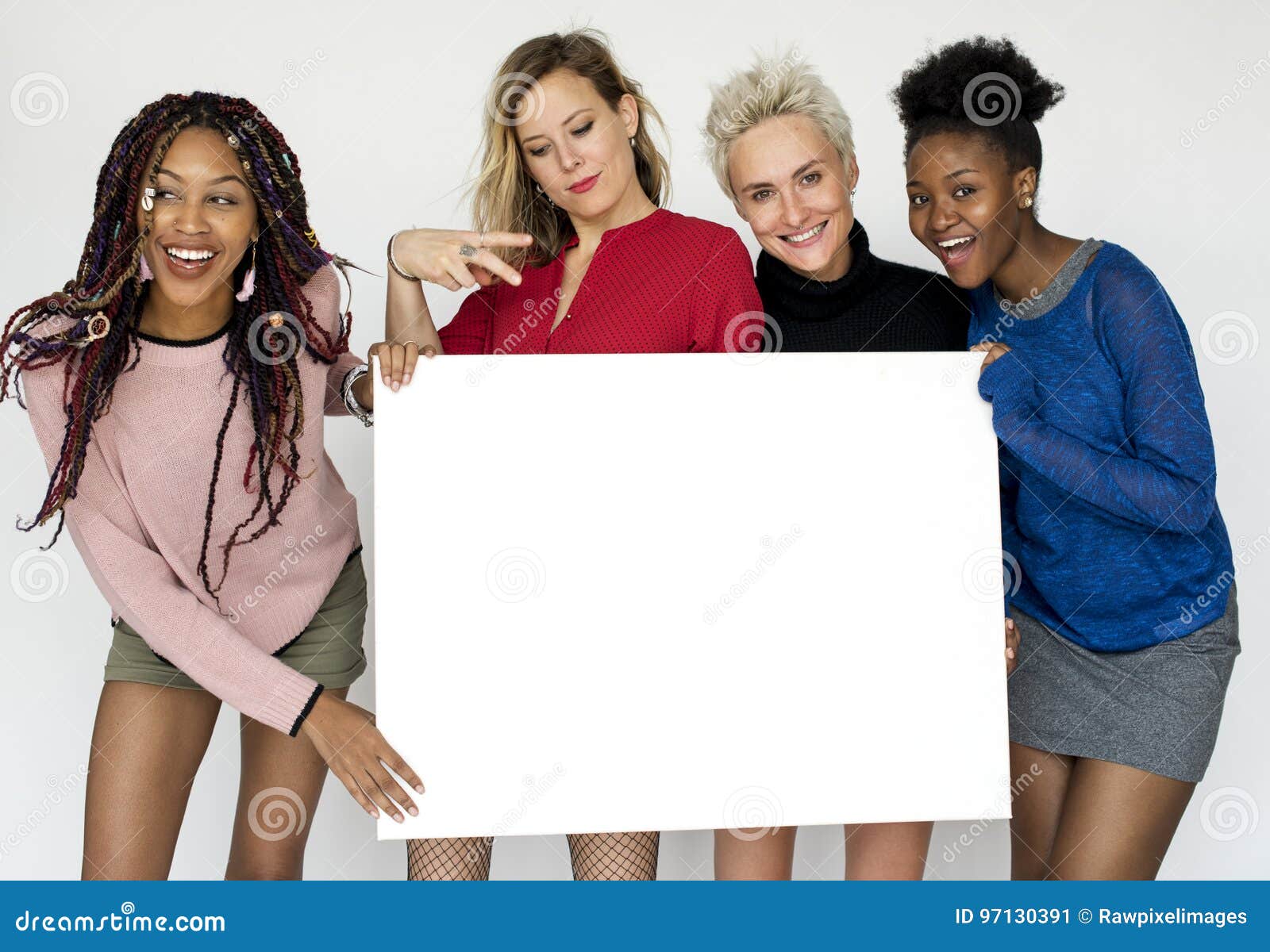 Studio Shoot People Diversity Race Stock Image - Image of cheerful ...