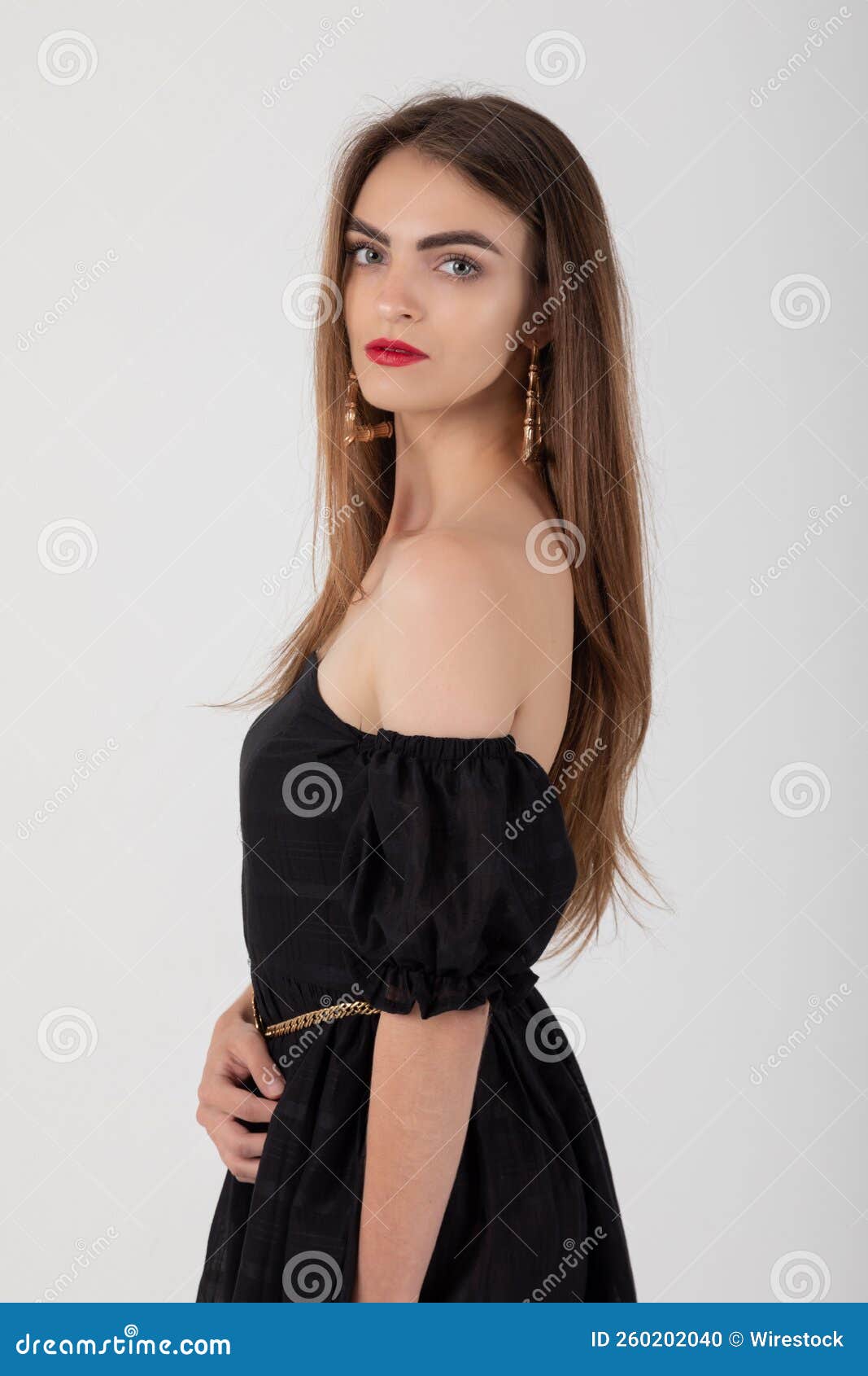 Studio Shoot Session with Young Ukrainian Model in a Black Gown on ...