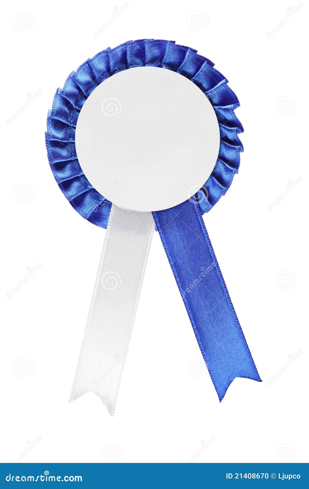 Studio Shot of a Blue Ribbon Award Stock Photo - Image of emblem ...