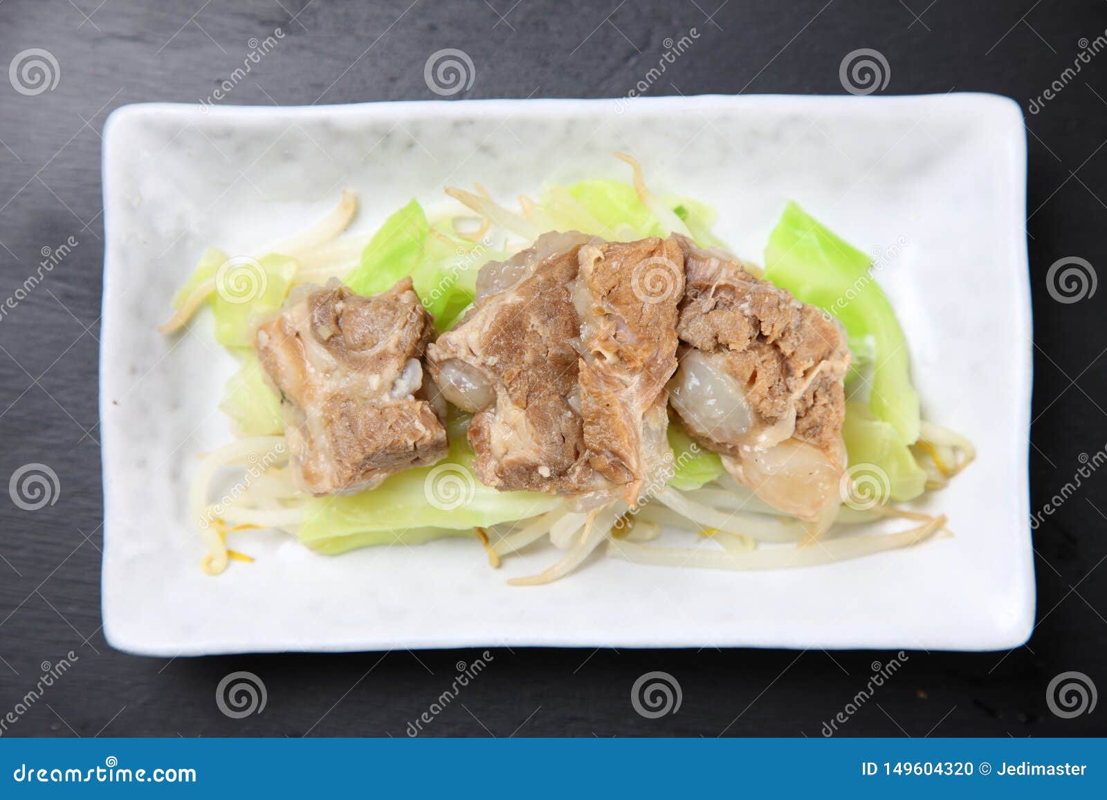 Boiled Pork Soft Bones on a Dining Table Stock Photo - Image of dining ...