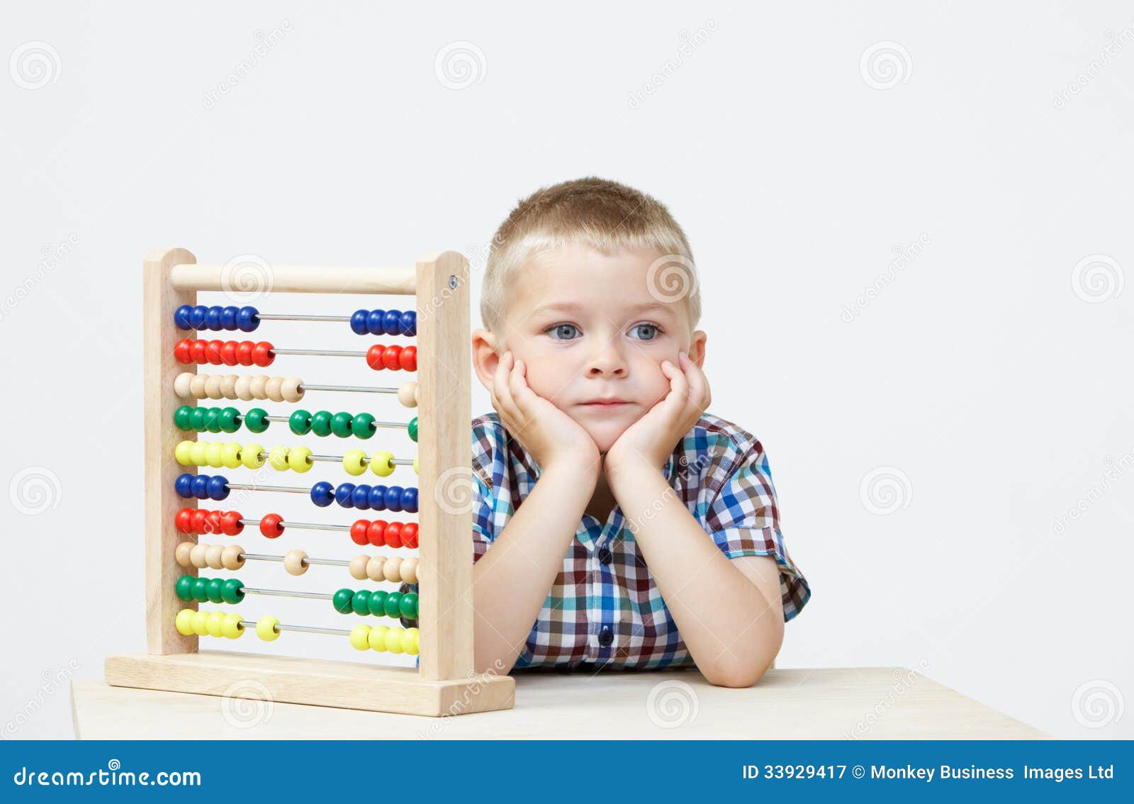 Studio Shot of Boy Playing with Abacus Stock Image - Image of maths ...
