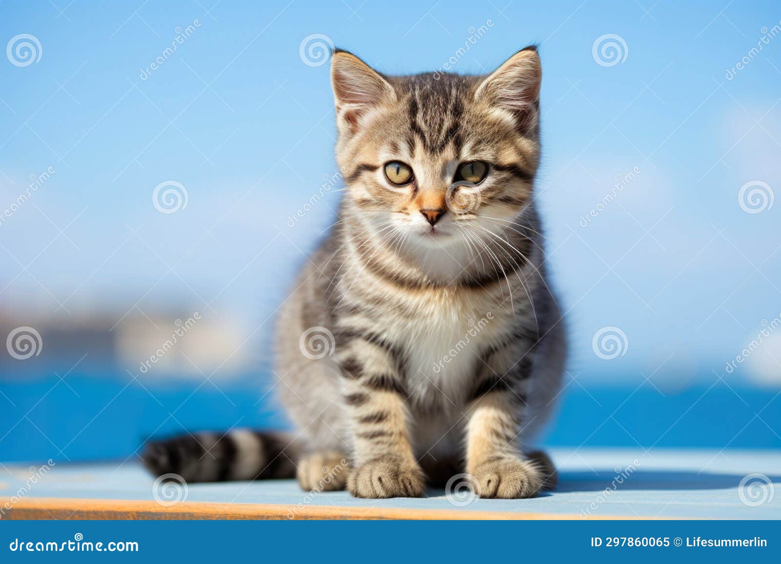 Studio Shot Capturing Cat on Vibrant Backdrop Stock Image - Image of ...