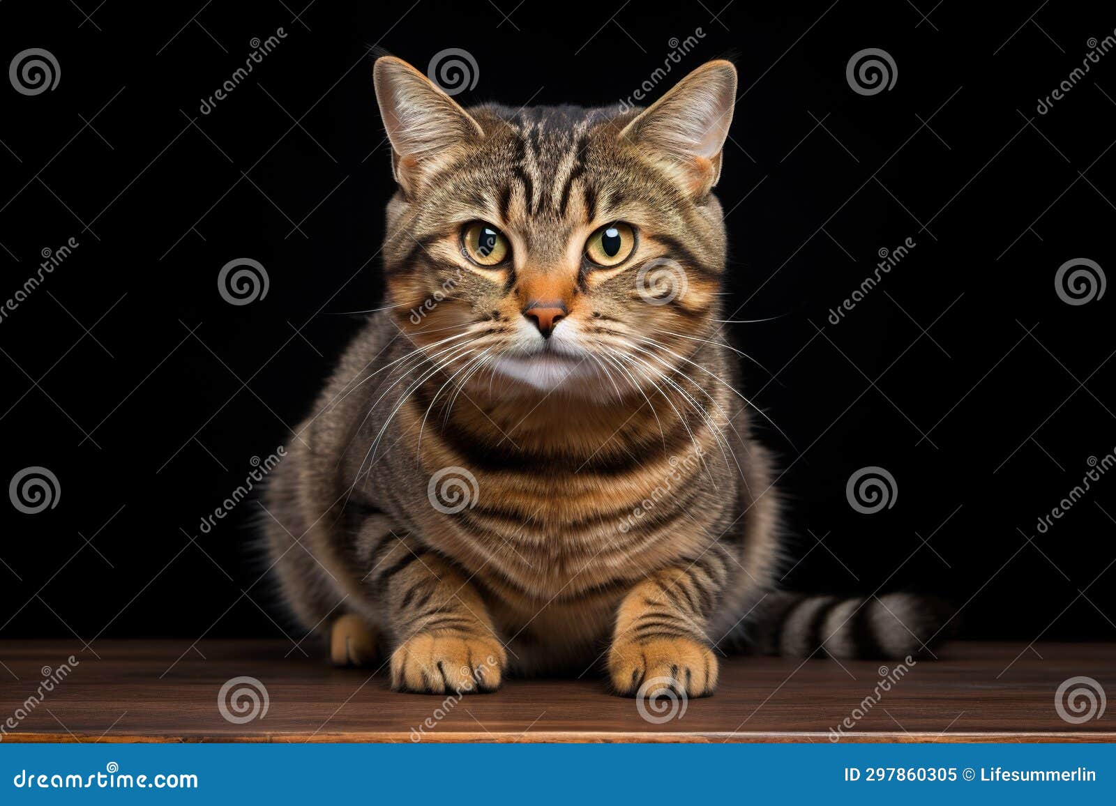Studio Shot Capturing Cat on Vibrant Backdrop Stock Image - Image of ...