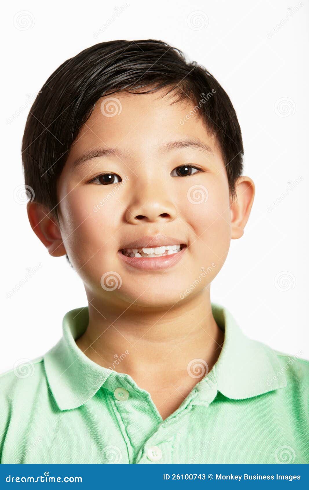 Studio Shot of Chinese Boy stock image. Image of space - 26100743