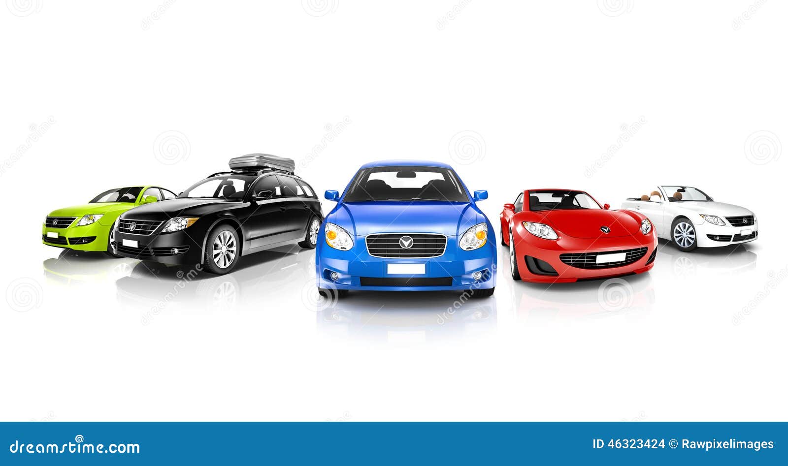 Studio Shot of Colorful Generic Cars Stock Photo - Image of multi ...