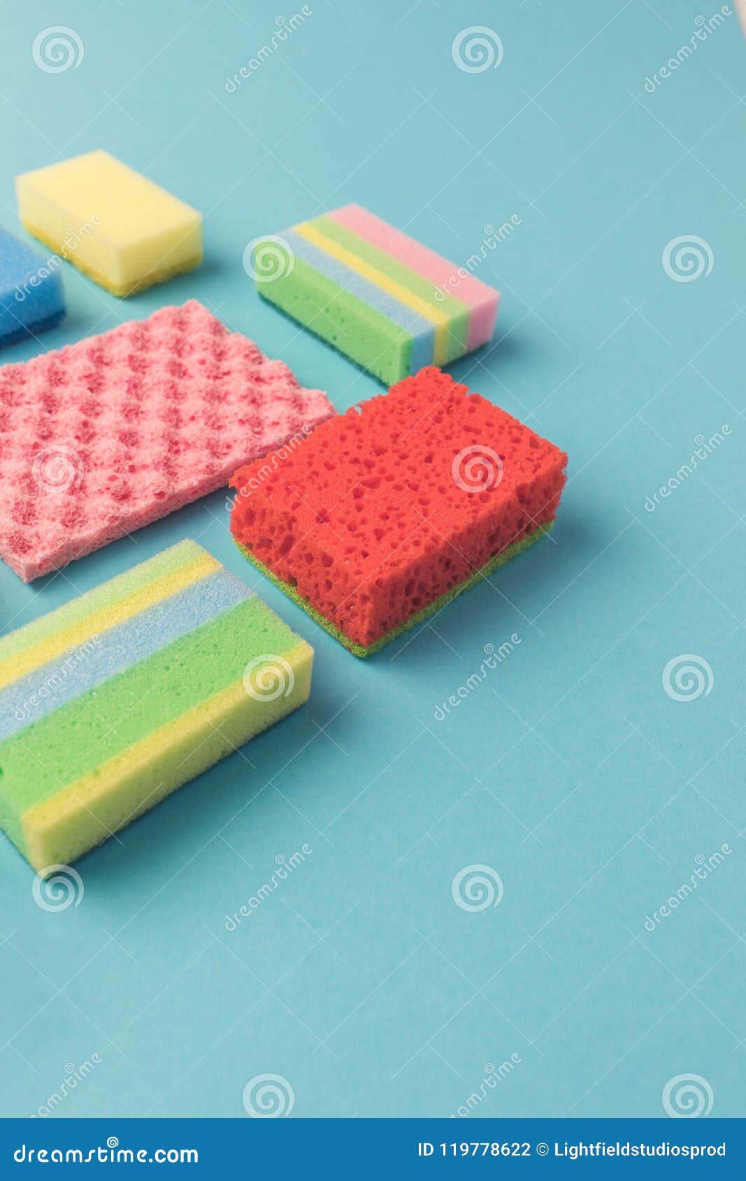 Studio Shot of Different Washing Kitchen Sponges, Stock Photo - Image ...