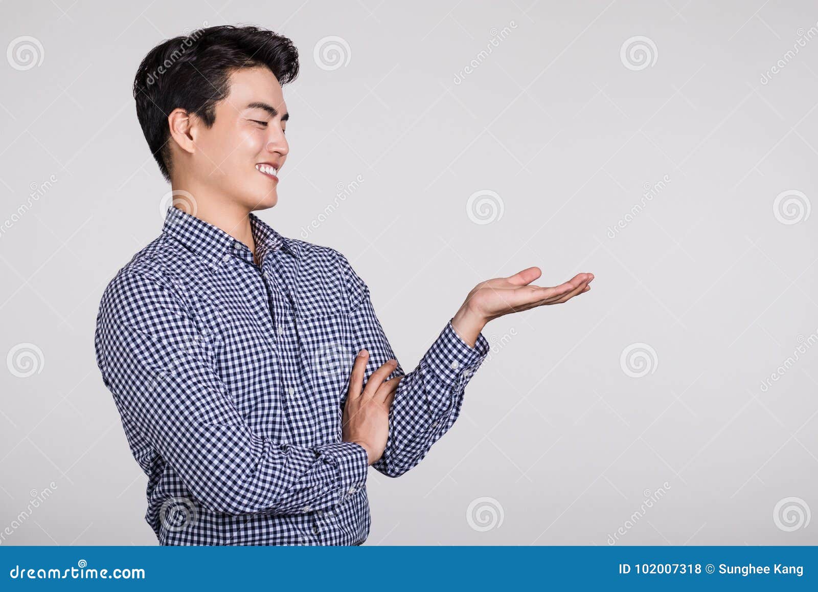 Studio Shot of a Man`s Hand Pointing at Something Stock Photo - Image ...