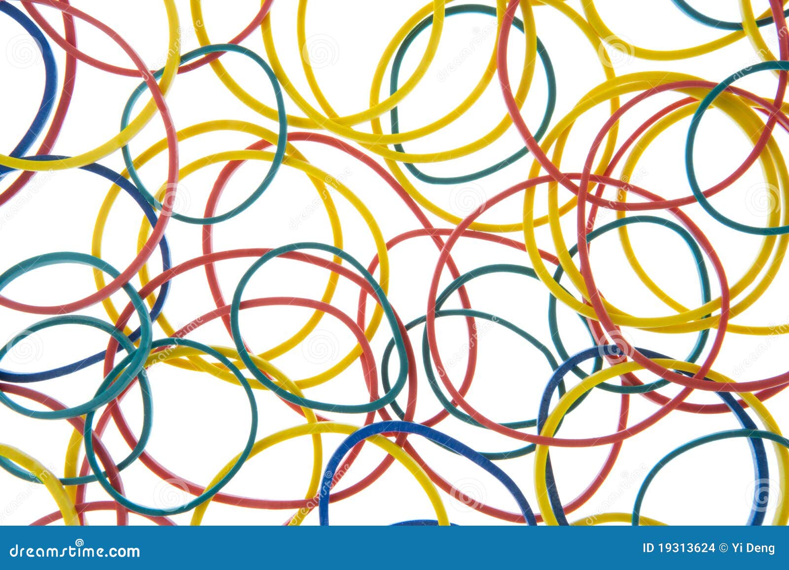 Studio Shot of Multi Colored Rubber Bands Stock Photo - Image of bands ...