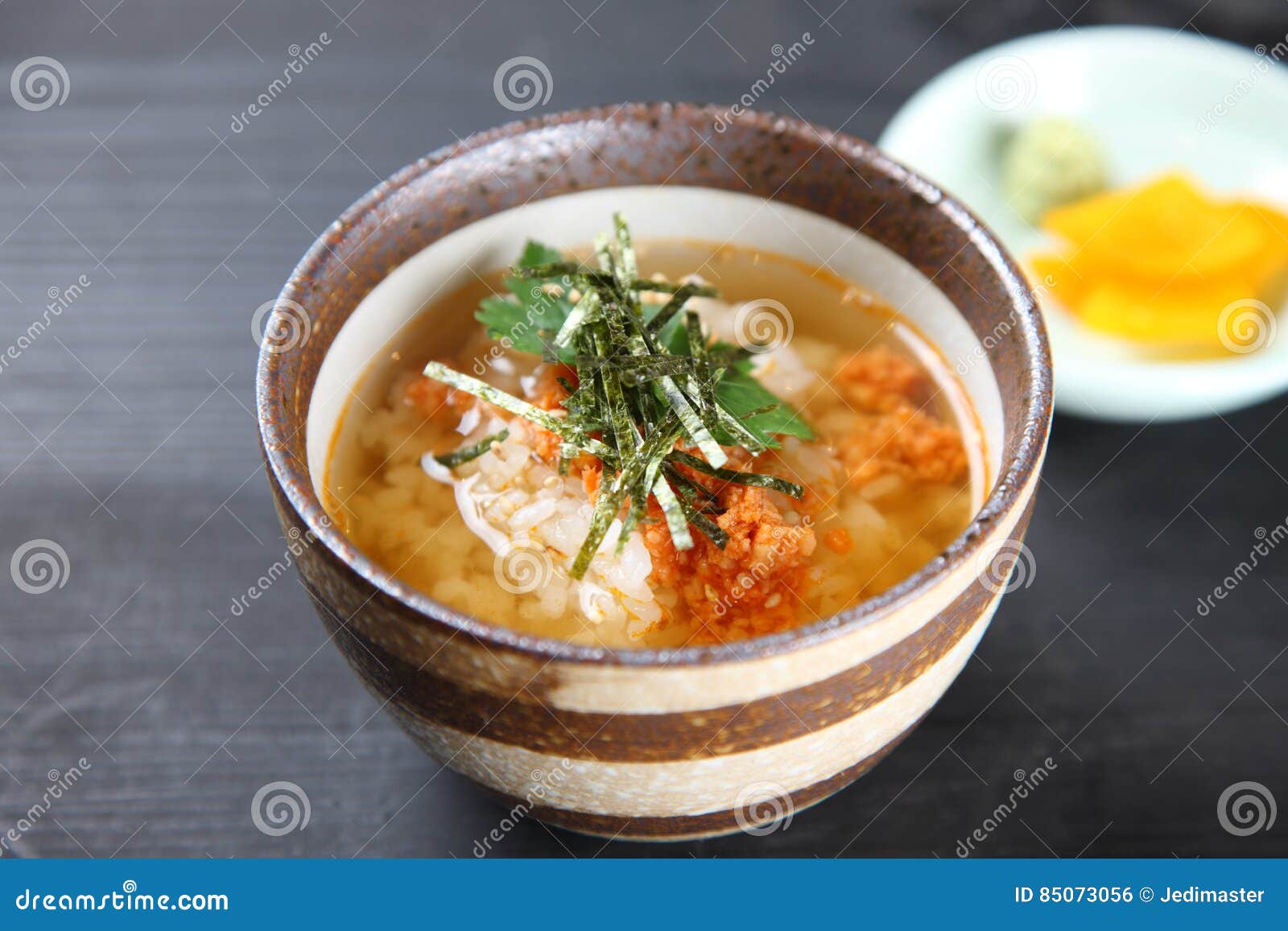 Studio shot of ochazuke stock photo. Image of wasabi - 85073056