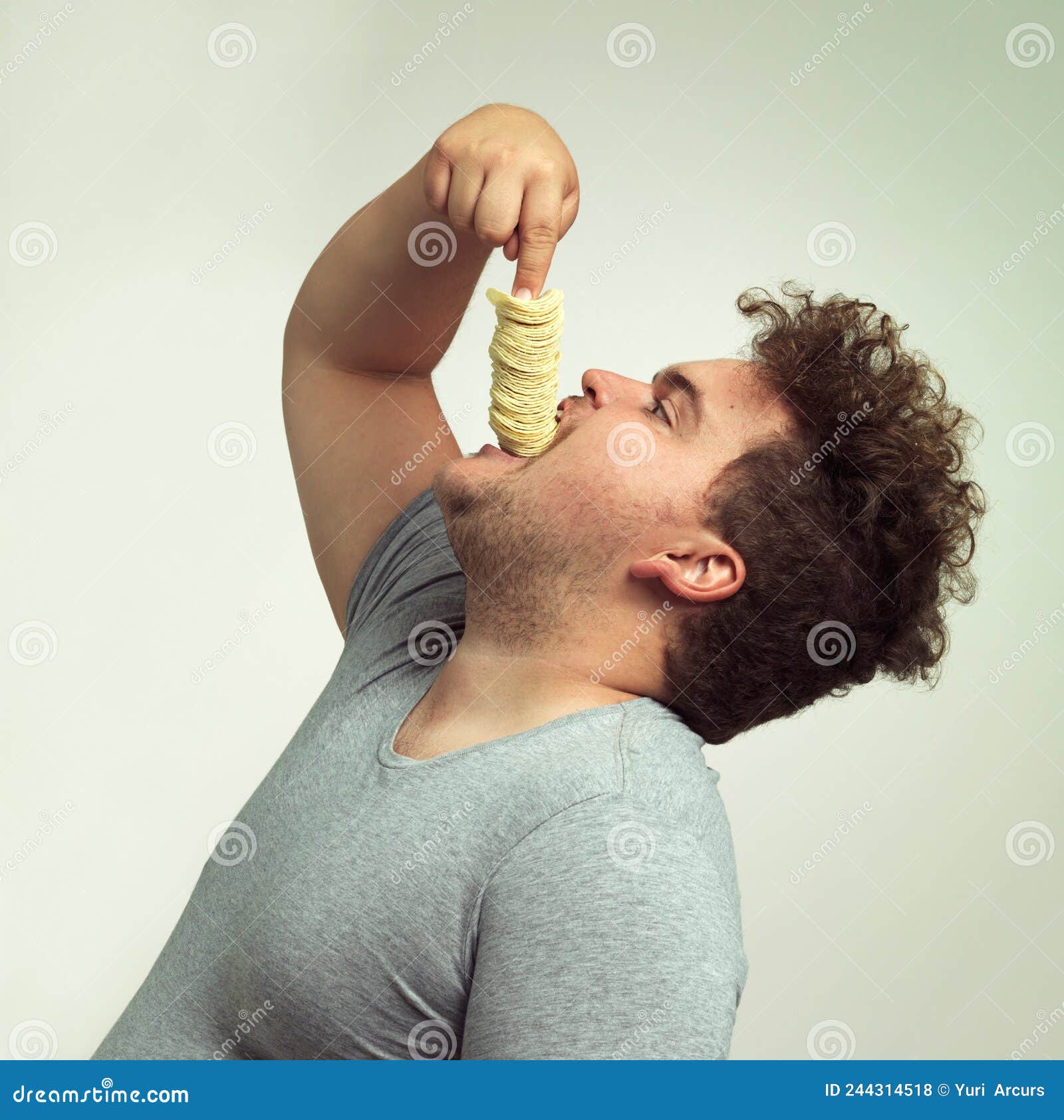 For My Next Trick I Will Make these Chips Disappear. Studio Shot of an ...