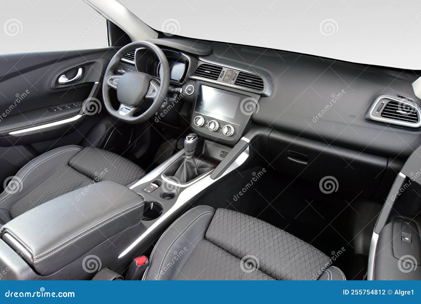 Interior of a Passenger Car with a Dashboard Stock Photo - Image of ...