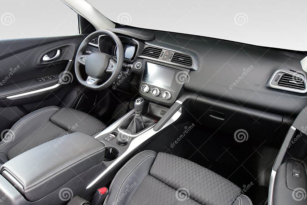 Interior of a Passenger Car with a Dashboard Stock Photo - Image of ...