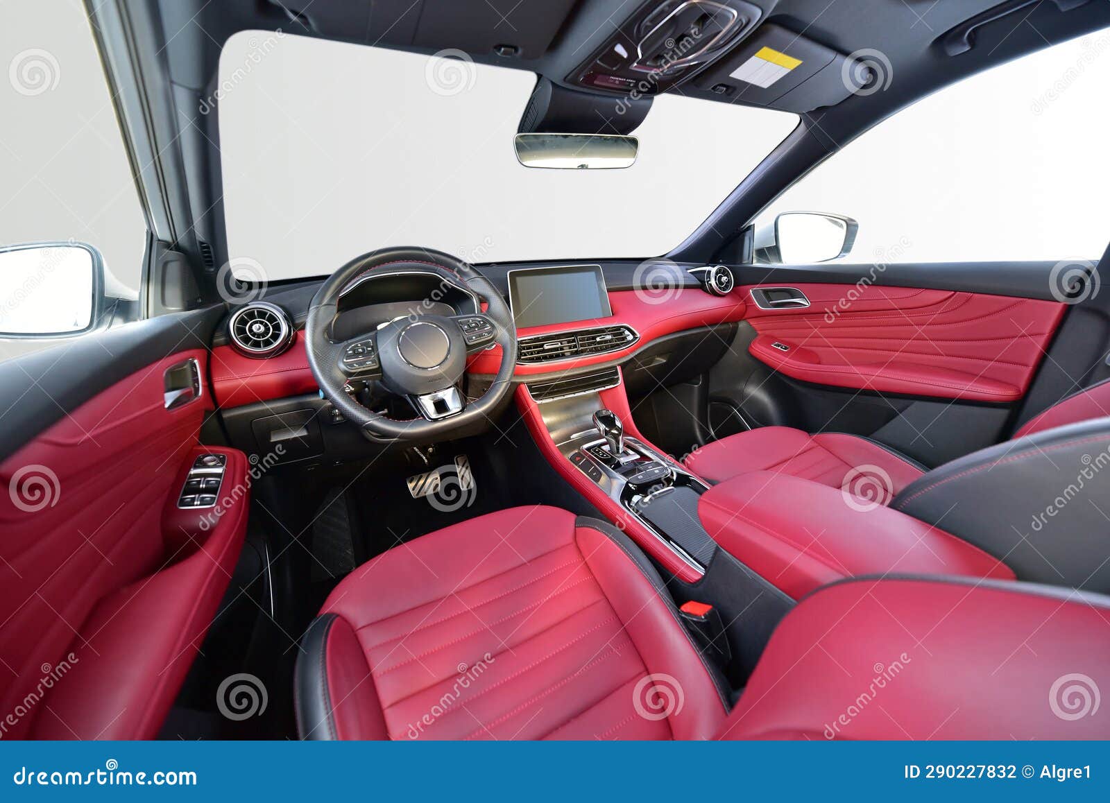 Interior of a Passenger Car with a Dashboard Stock Photo - Image of ...