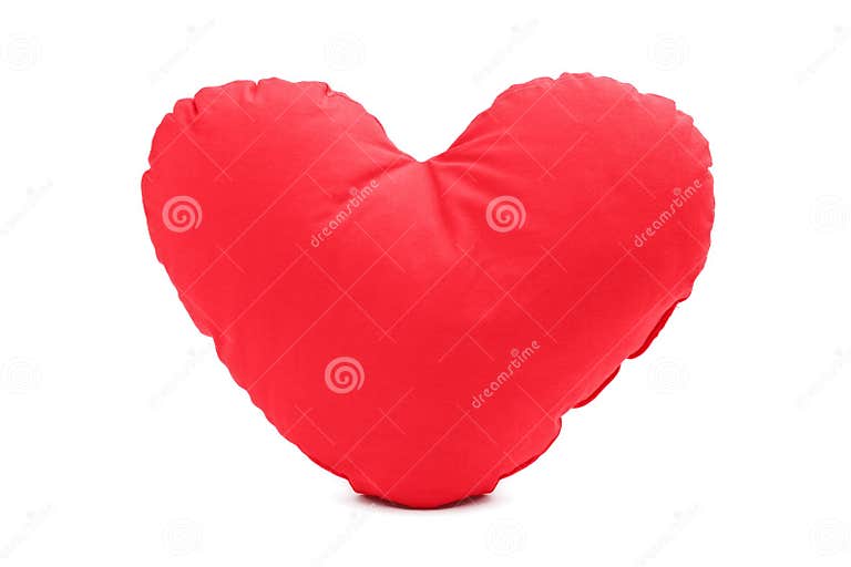 A Studio Shot of a Red Heart Shaped Pillow Stock Photo - Image of shot ...