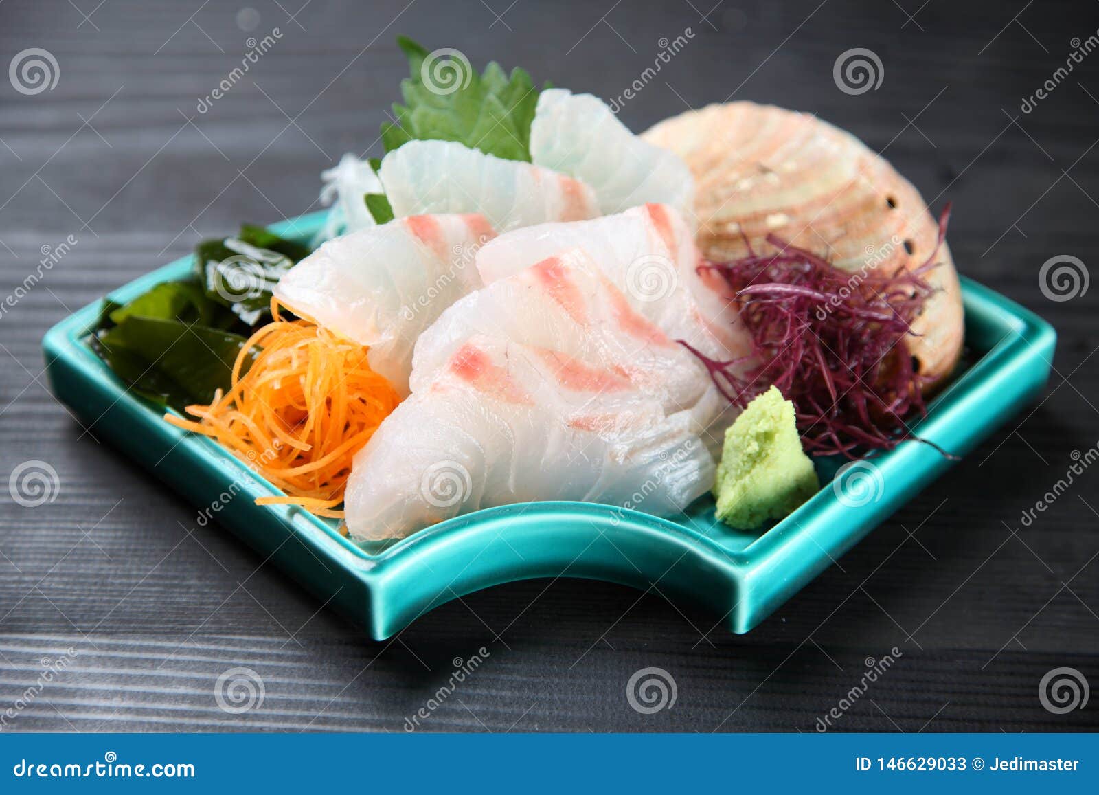 Red Snapper Sashimi on a Dining Table Stock Image - Image of studio ...