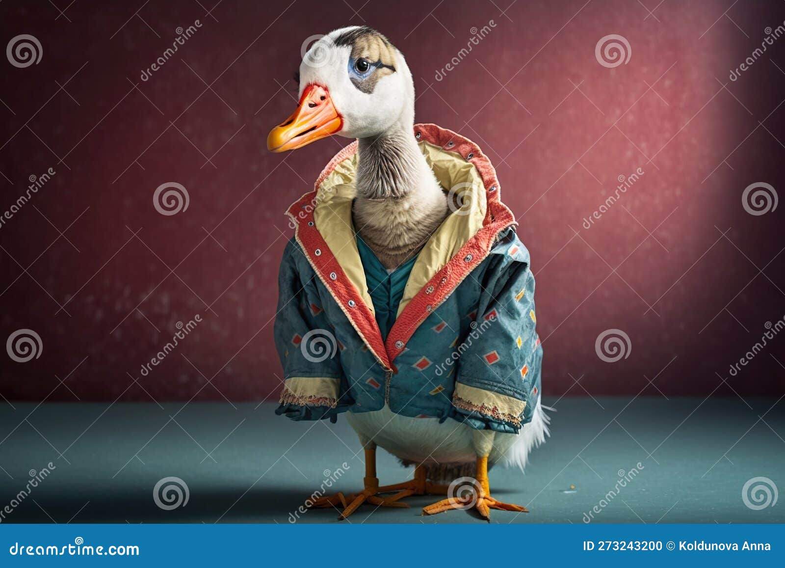 Sad Goose Suffering Being Alone , Created with Generative AI Technology ...