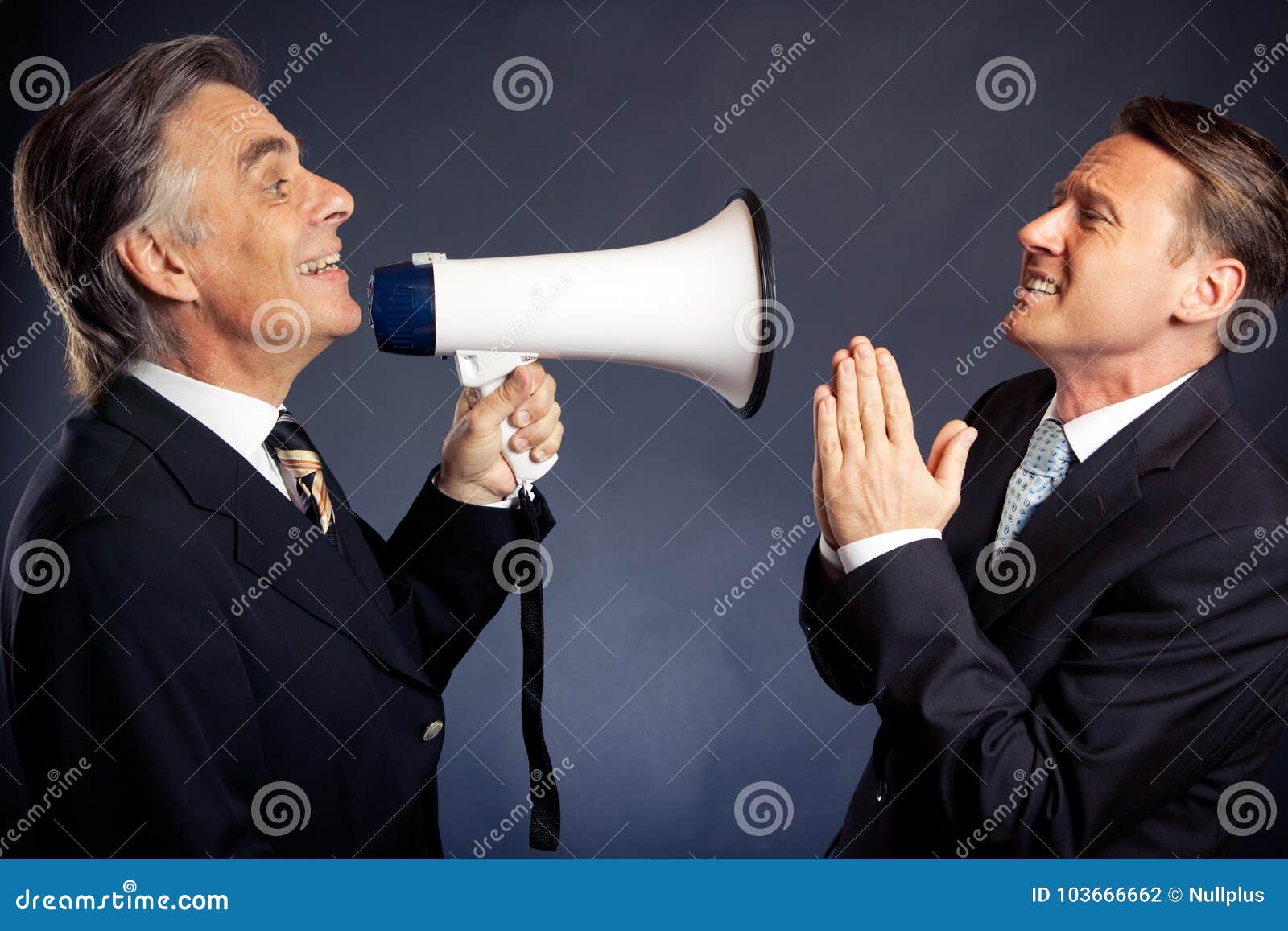 Senior Businessman Shouting at His Employee Stock Photo - Image of ...