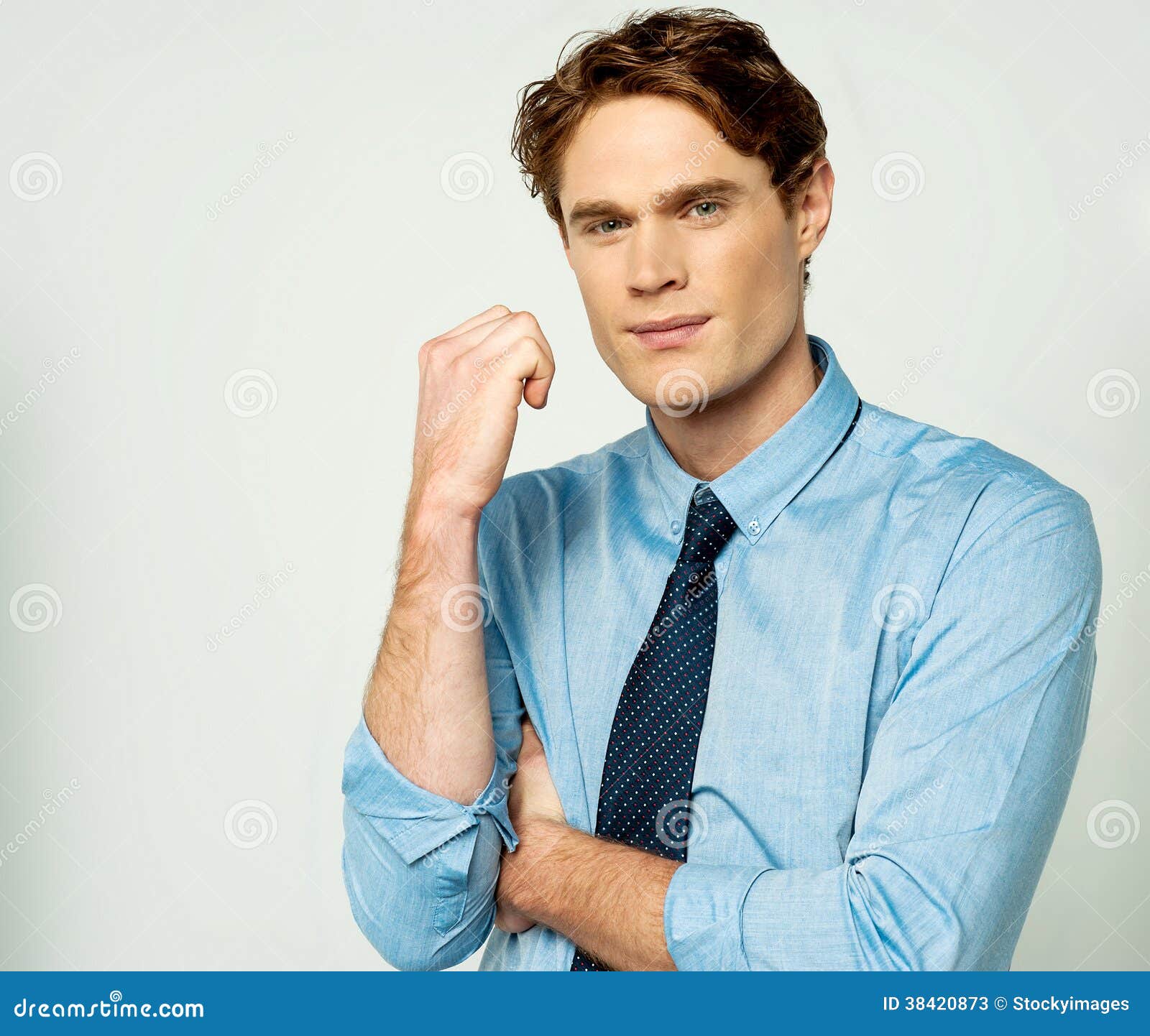 Studio Shot of Smart Corporate Male Model Stock Image - Image of ...