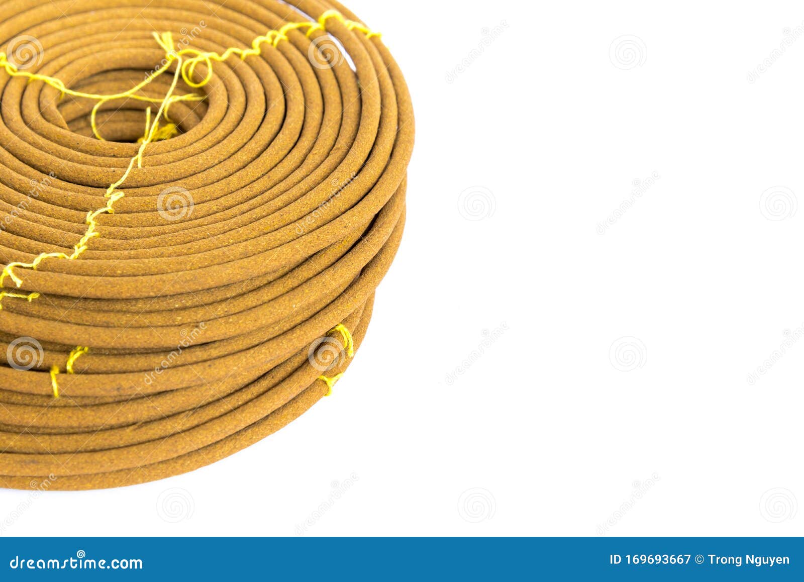 Studio Shot Stack of Asian Round Incense Coils Made of Agarwood ...