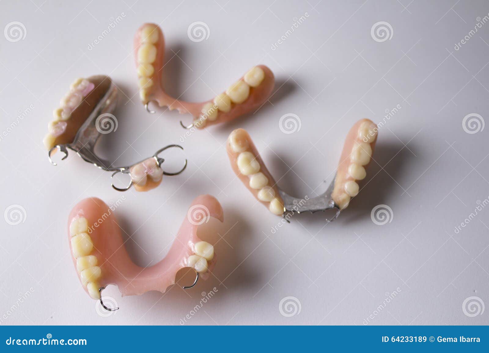 Studio Shot of a Various Dentures False Teeth Stock Image - Image of ...