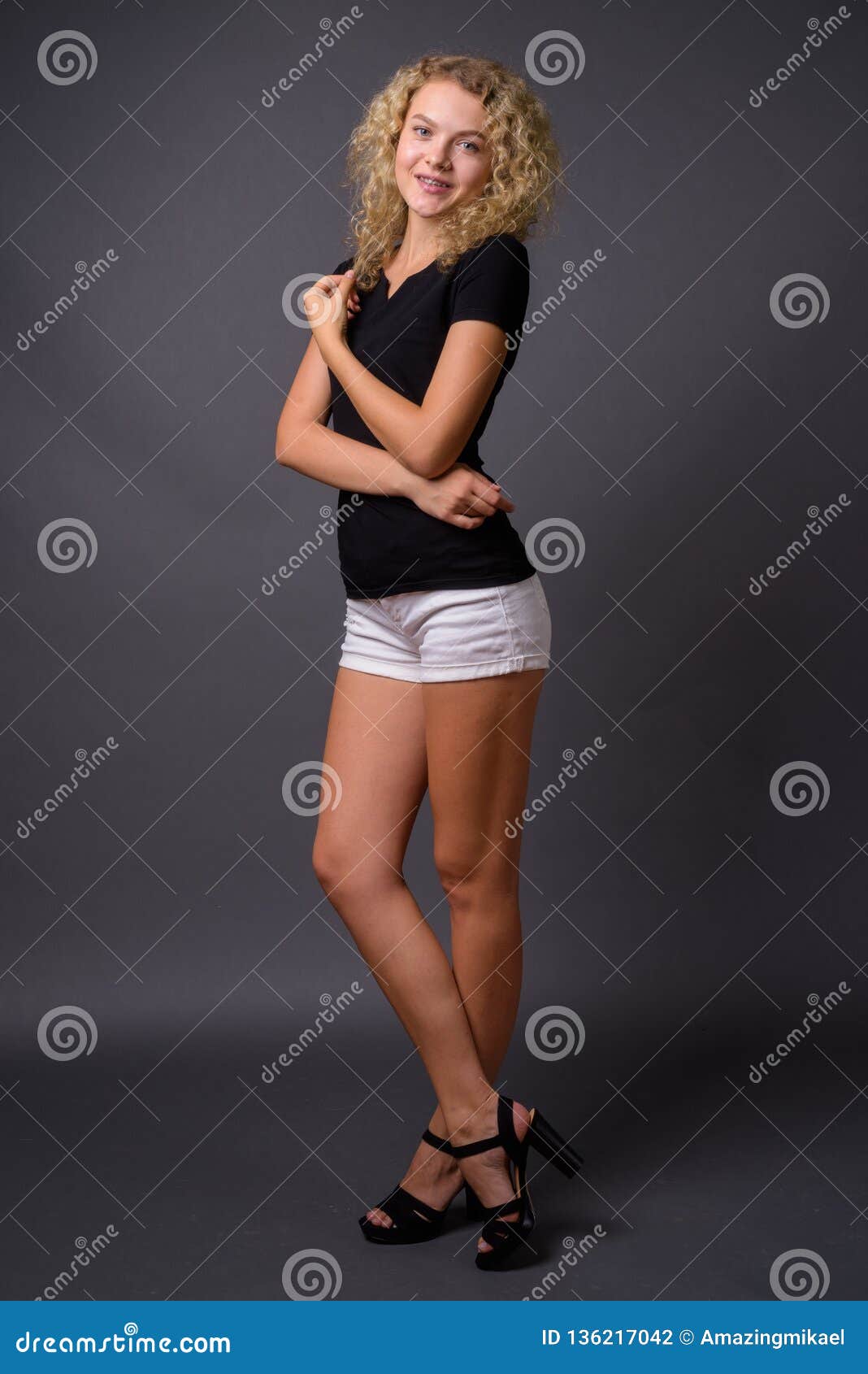 Full Length Portrait of Young Beautiful Woman Standing Stock Photo ... Full Length Portrait of Young Beautiful Woman Standing Stock Photo ...
