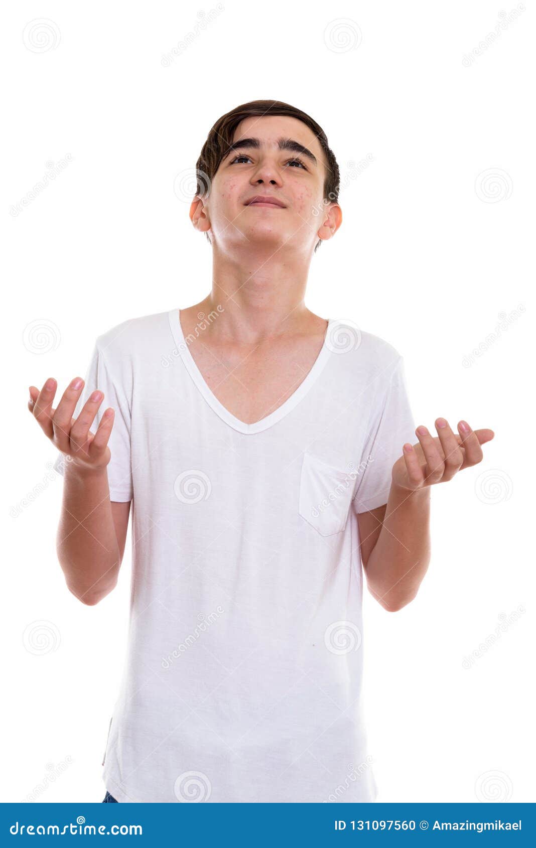 Studio Shot of Young Handsome Persian Teenage Boy Shrugging Shou Stock ... Studio Shot of Young Handsome Persian Teenage Boy Shrugging Shou Stock ...