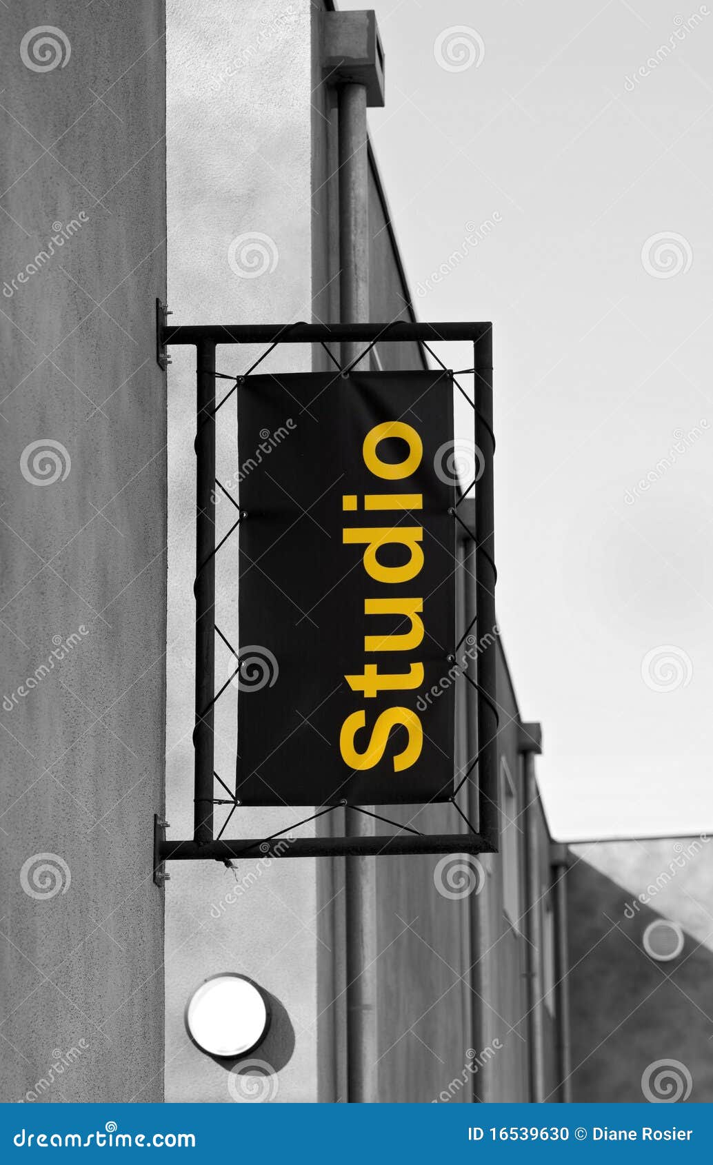 Studio sign stock photo. Image of sign, yellow, studio - 16539630