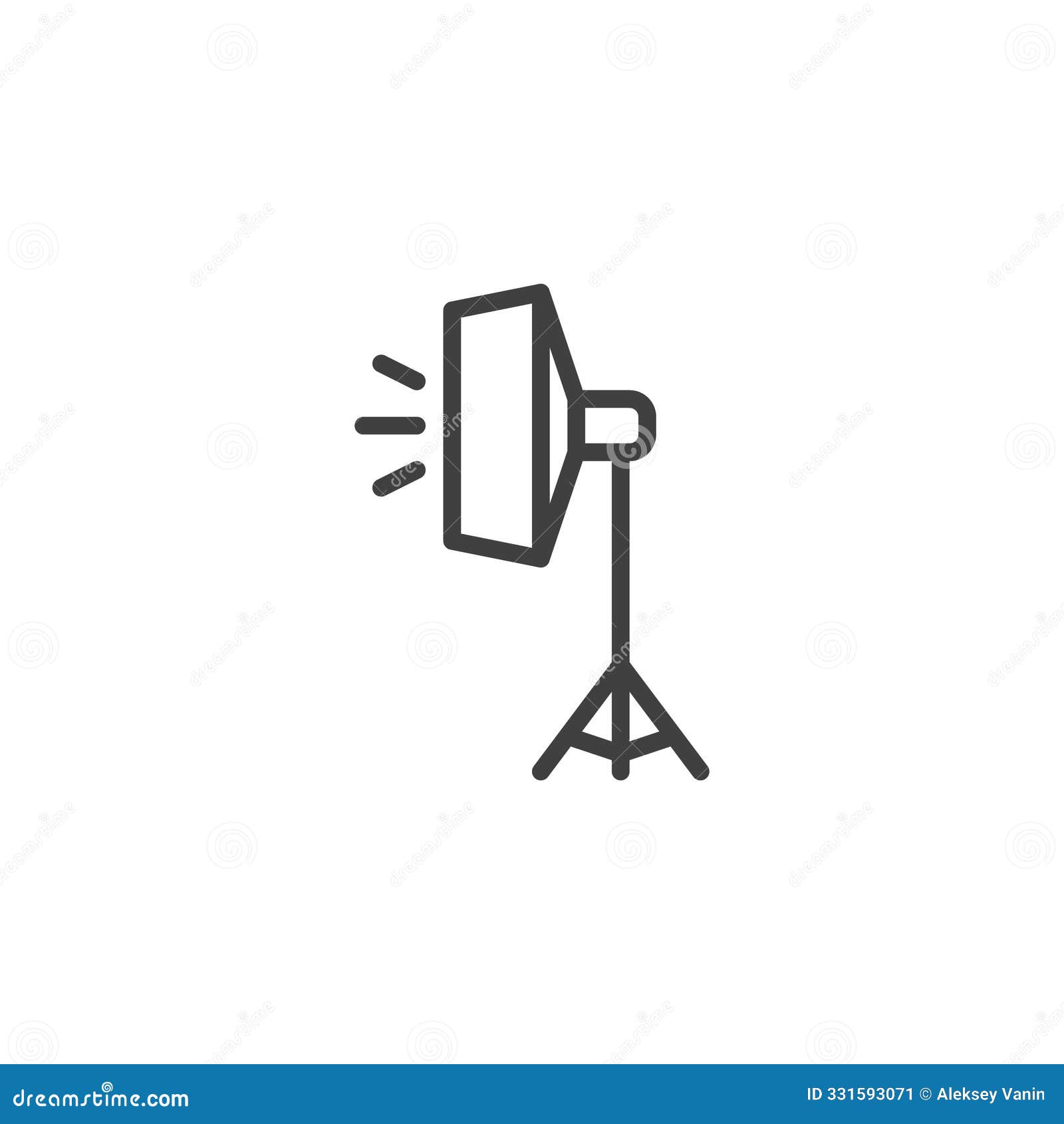 Studio Softbox line icon stock illustration. Illustration of spotlight ...
