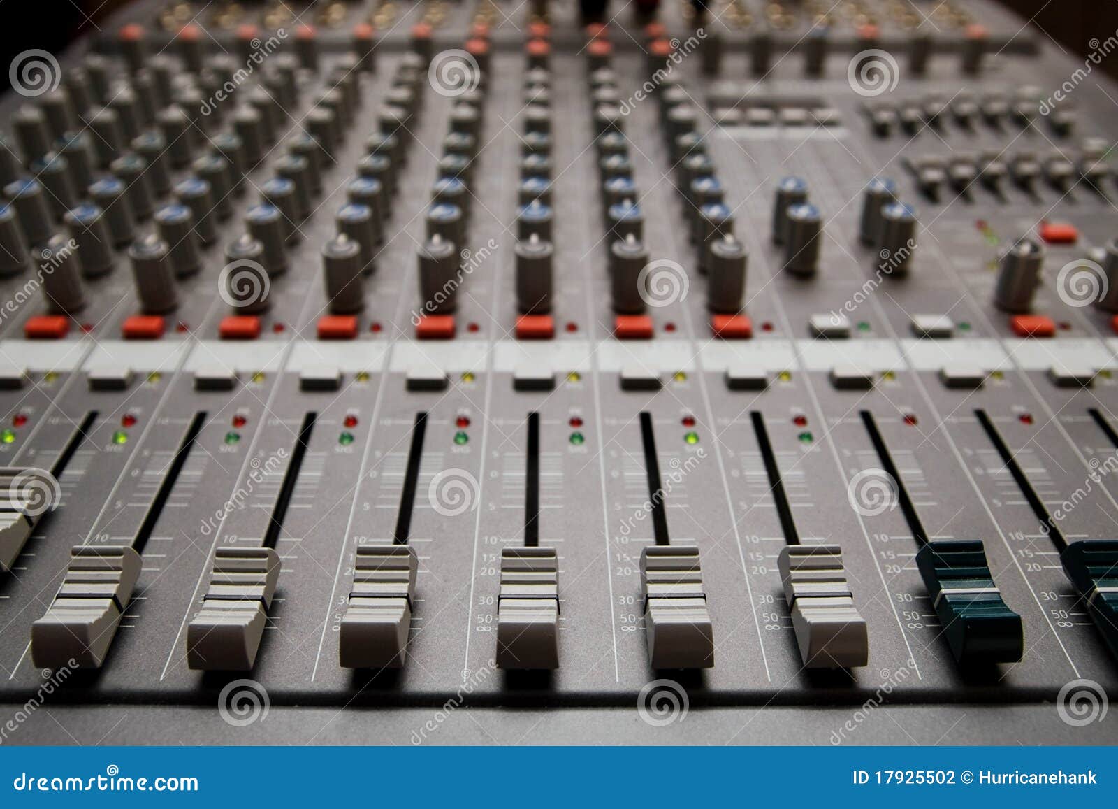 Studio sound mixer details stock photo. Image of audio - 17925502
