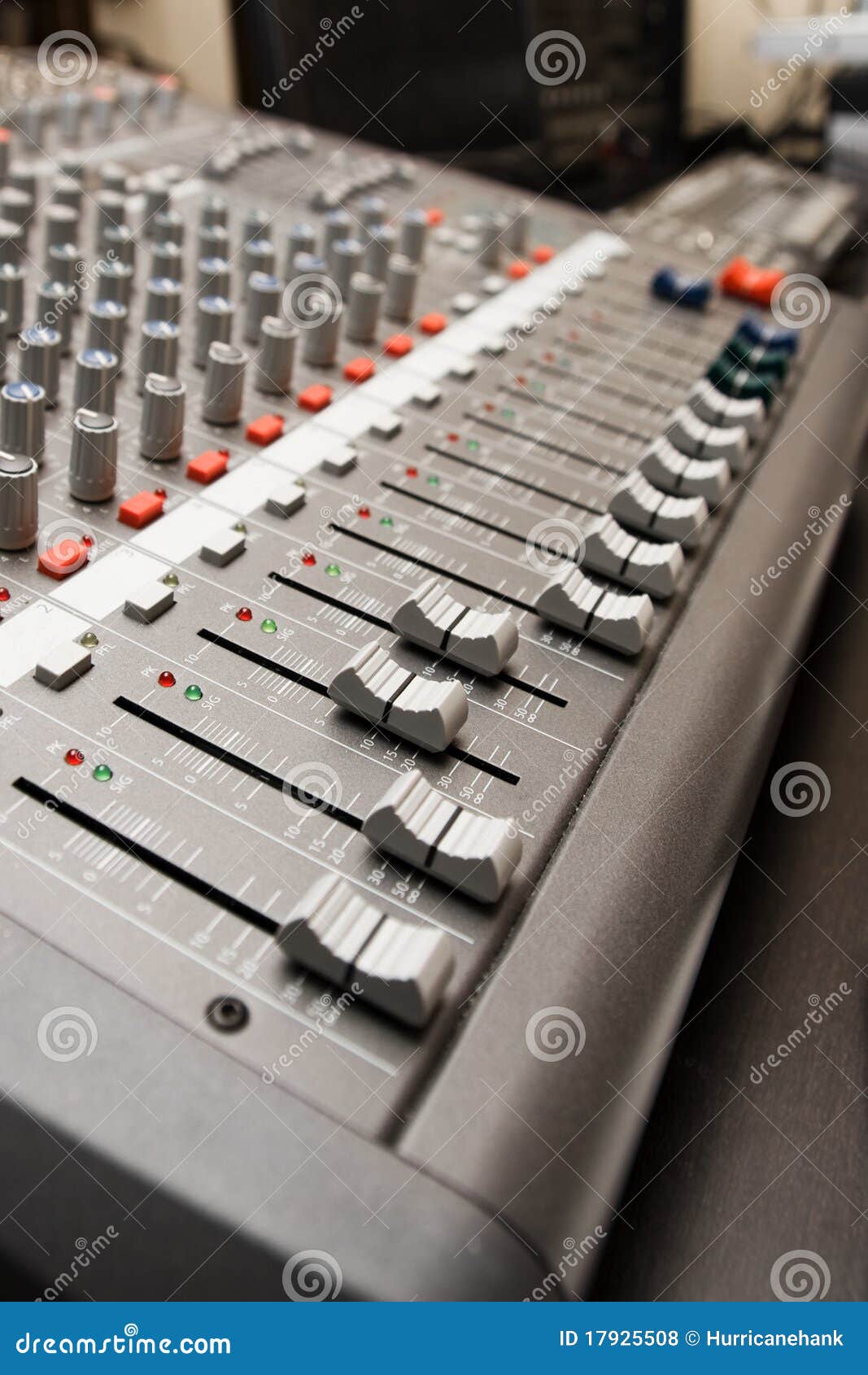 Studio sound mixer details stock photo. Image of electronic - 17925508