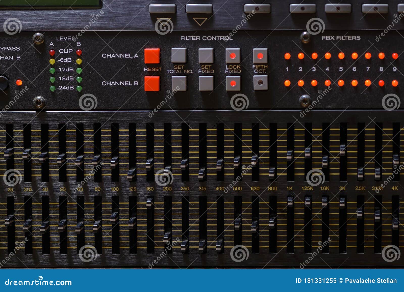 Studio Sound Processor with with Compressors, Preamplifiers and Audio ...