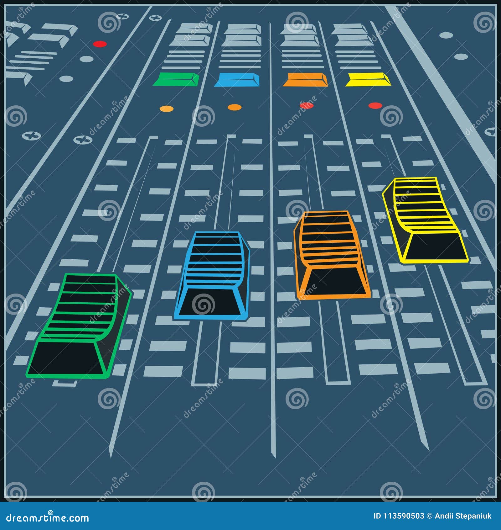 Studio Sound Monitor Set Cartoon Vector Illustration | CartoonDealer ...