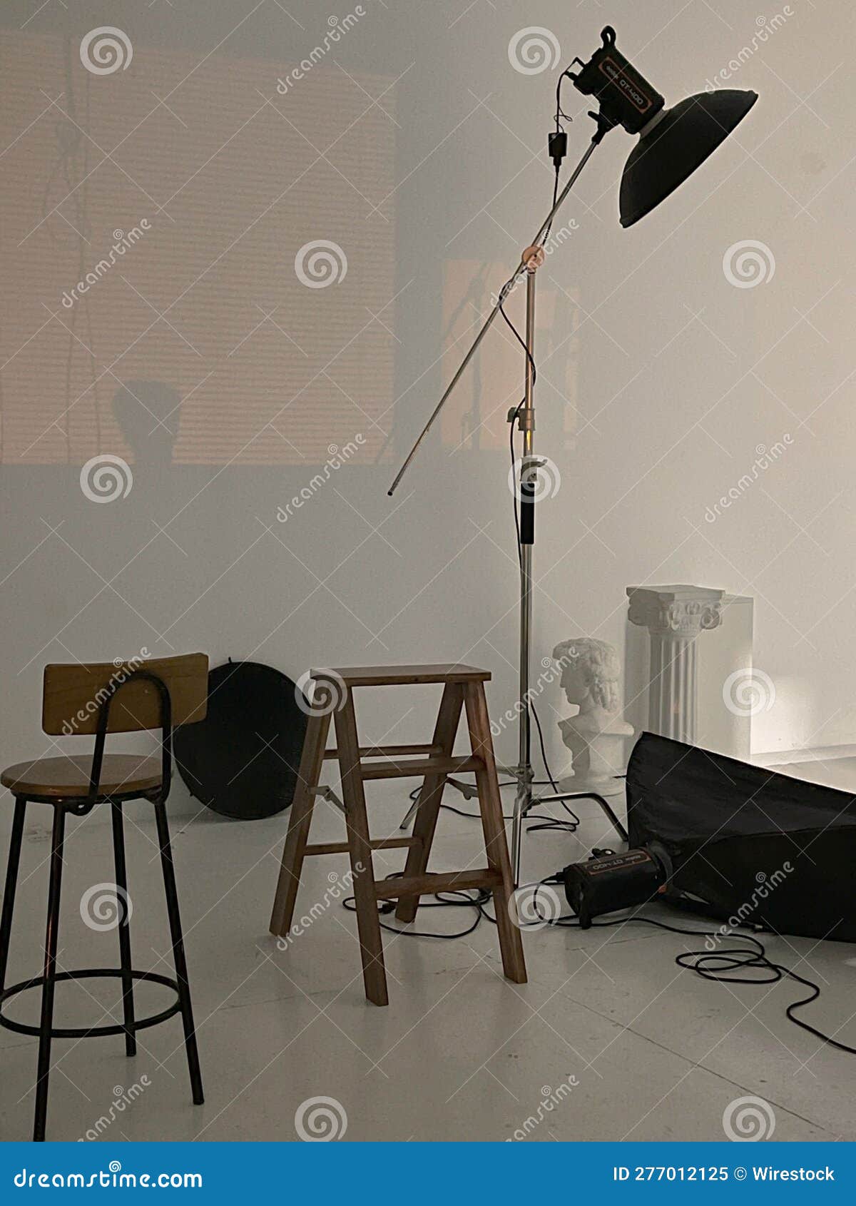 Studio Space and Window Light and Professional Lighting Equipment Stock ...
