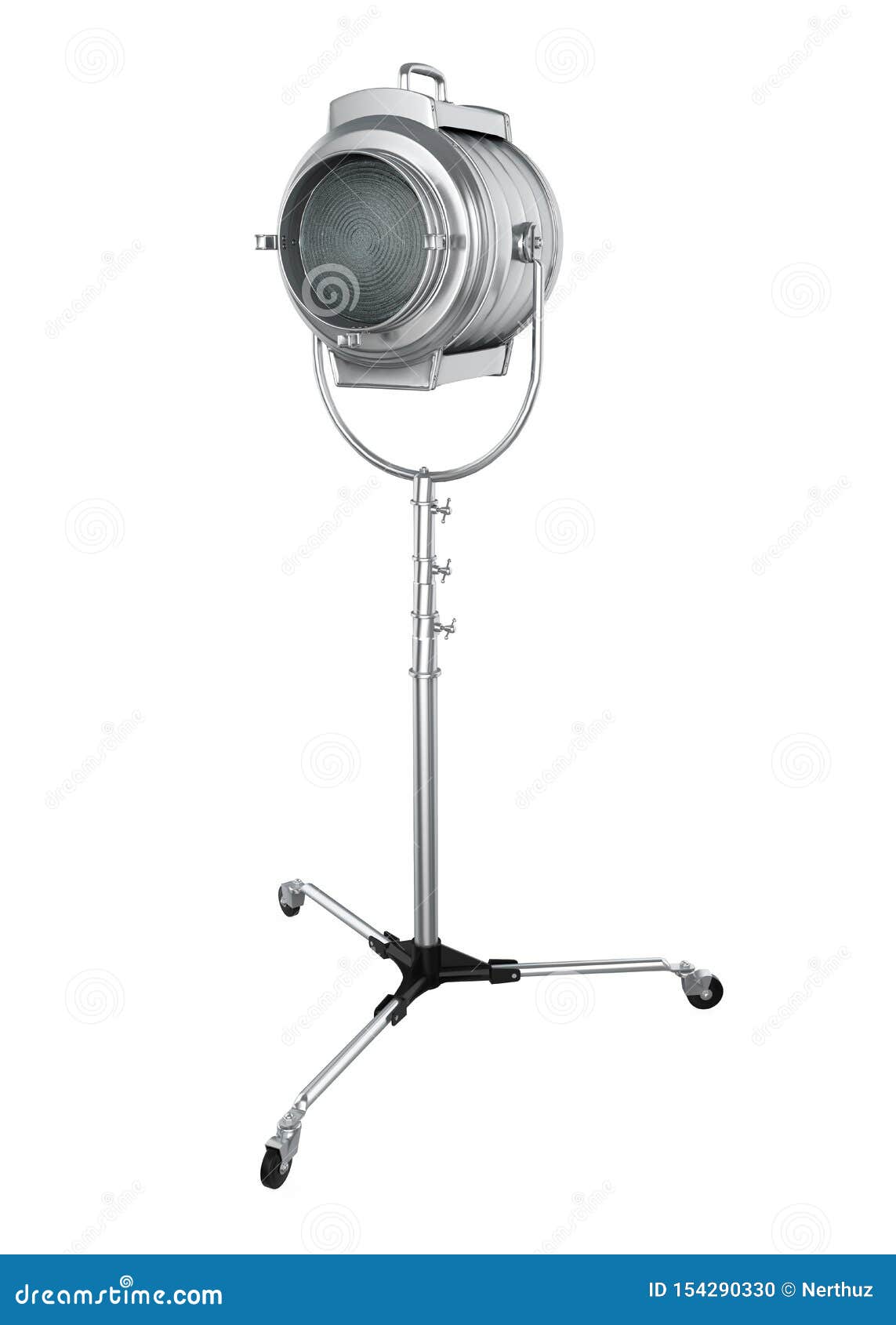 Studio Spotlight Floor Lamp Isolated Stock Illustration - Illustration ...