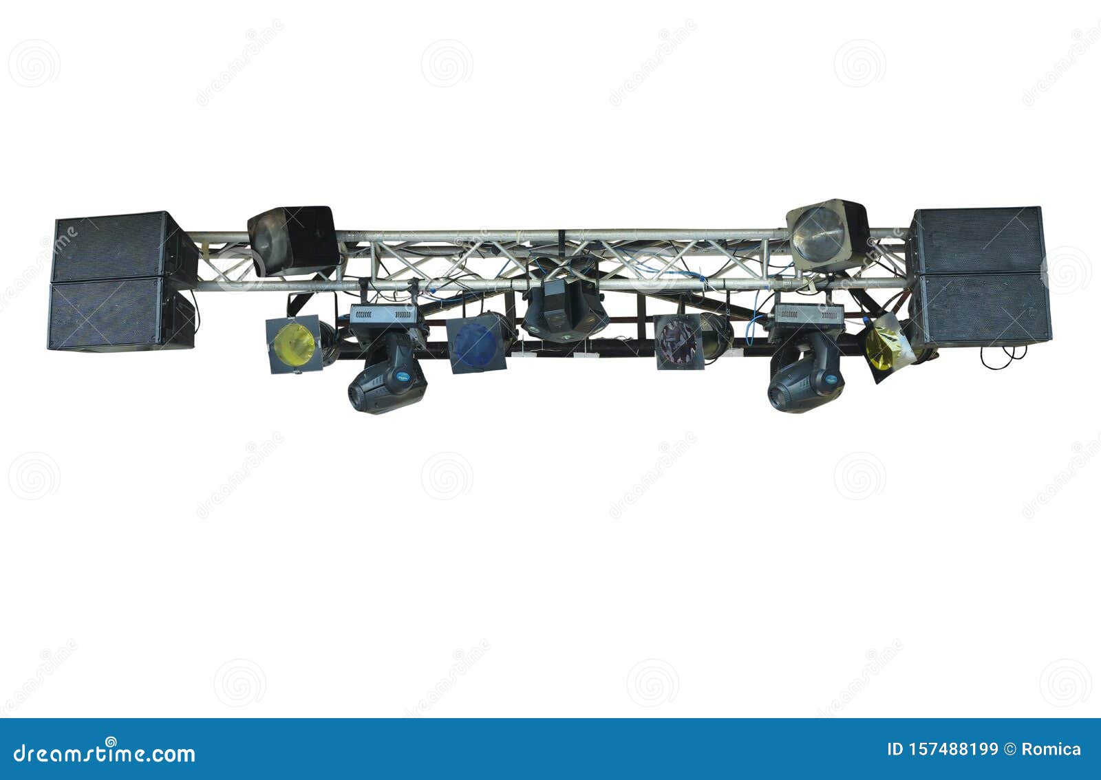 Studio Spotlight Lighting Equipment Isolated on White Stock Image ...