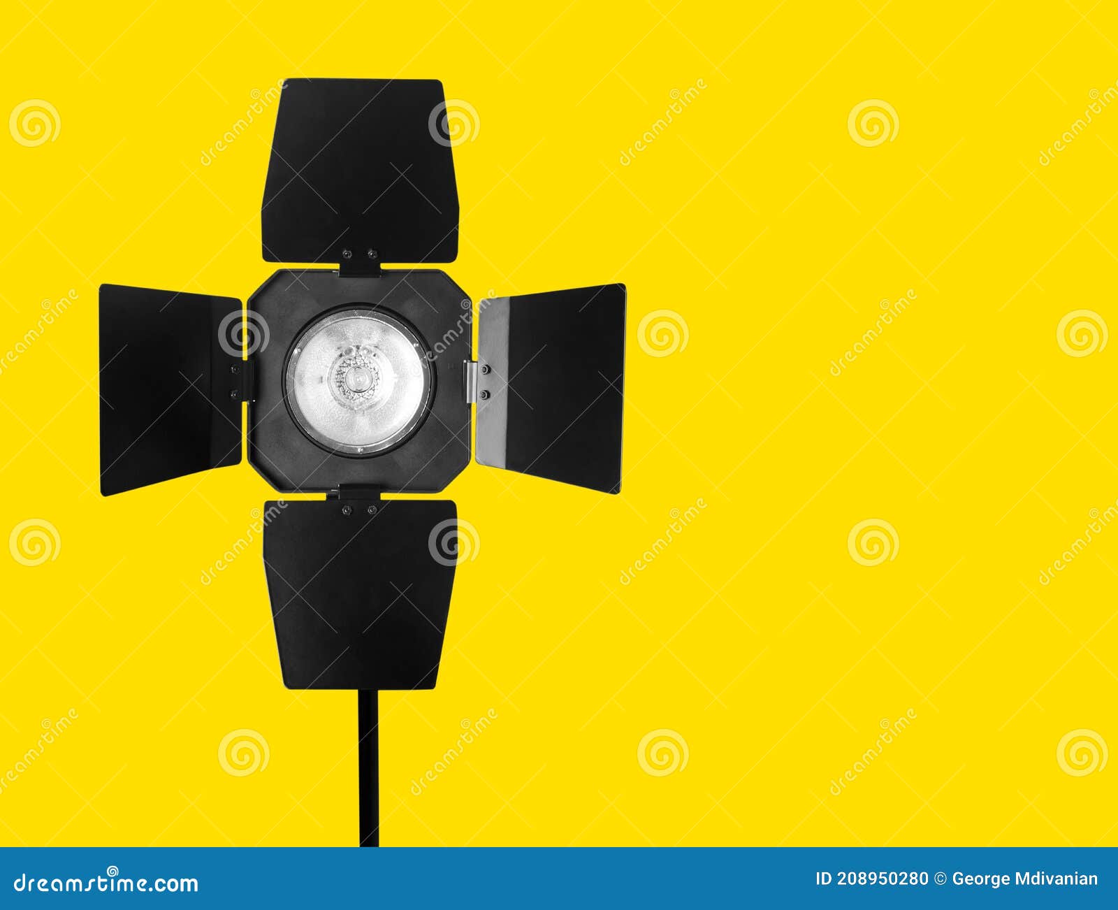 Studio strobe flash stock photo. Image of wall, halogen - 208950280