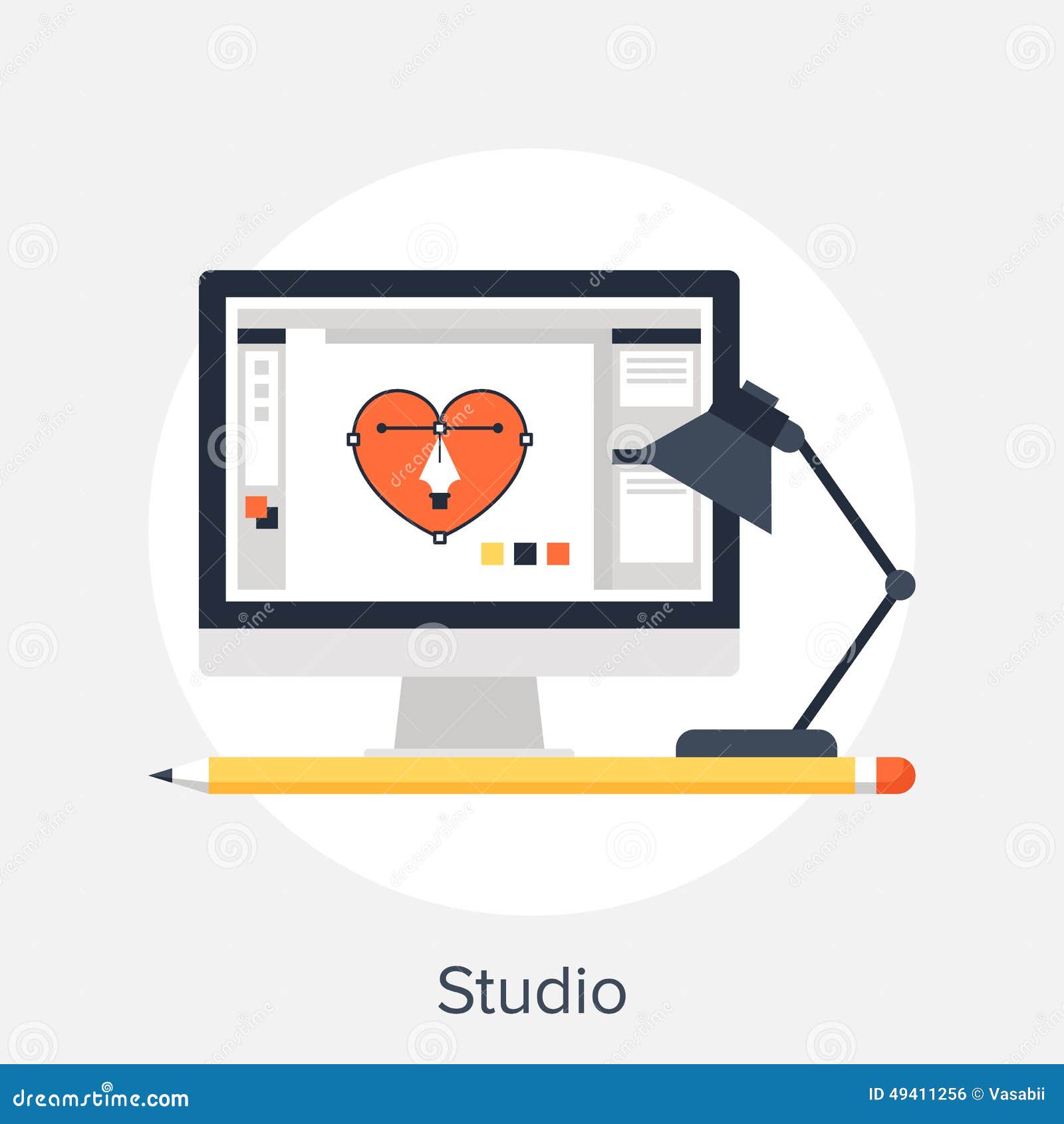 Studio stock vector. Illustration of light, office, multimedia - 49411256