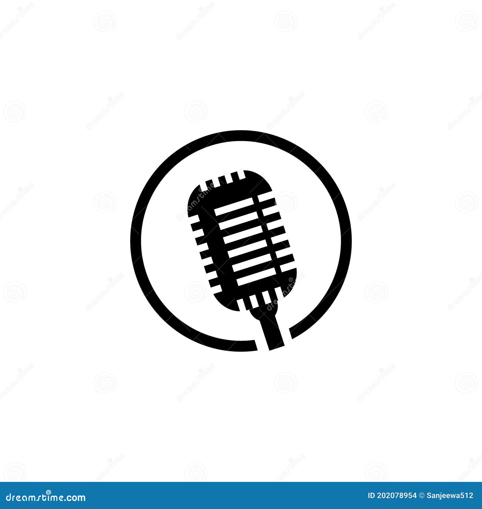 Studio Voice Microphone Icon Vector Stock Vector - Illustration of ...