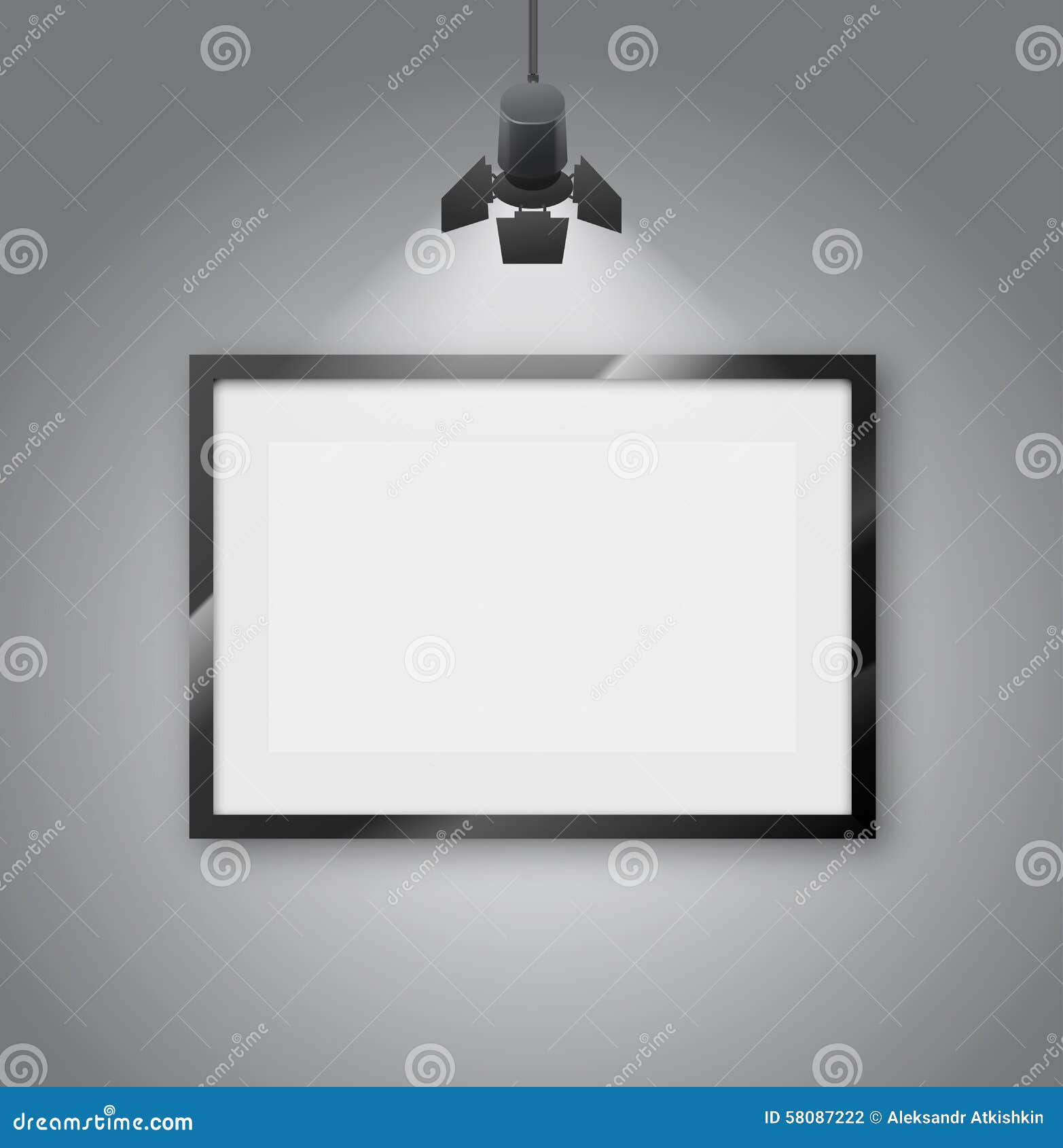 Studio wall stock vector. Illustration of display, canvas - 58087222
