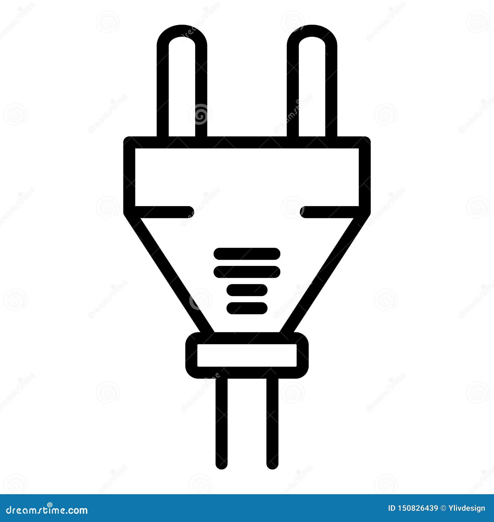 Studio Wire Plug Icon, Outline Style Stock Vector - Illustration of ...