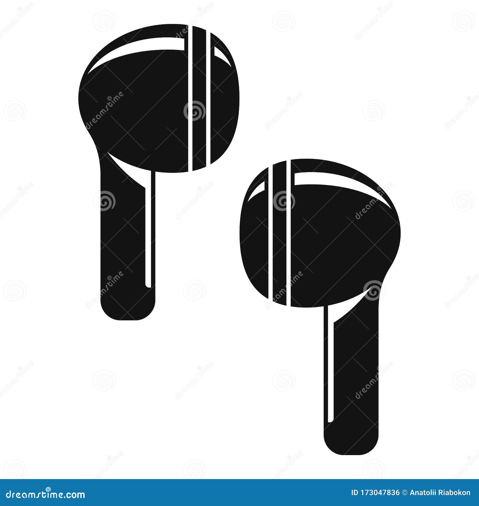 Studio Wireless Earbuds Icon, Simple Style Stock Vector - Illustration ...
