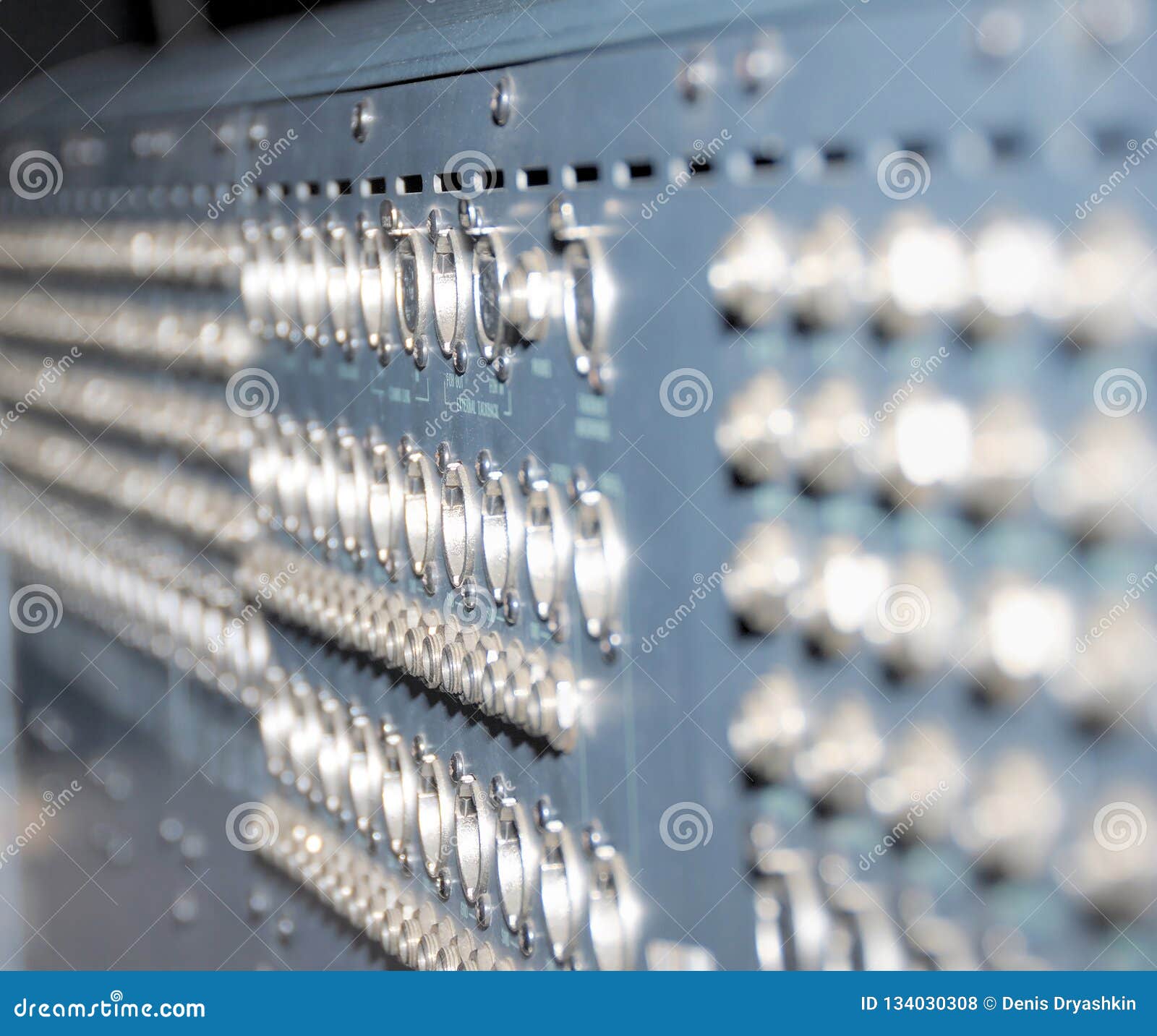 Studio Xlr Cables Patch Panel Stock Photo - Image of electronics, music ...