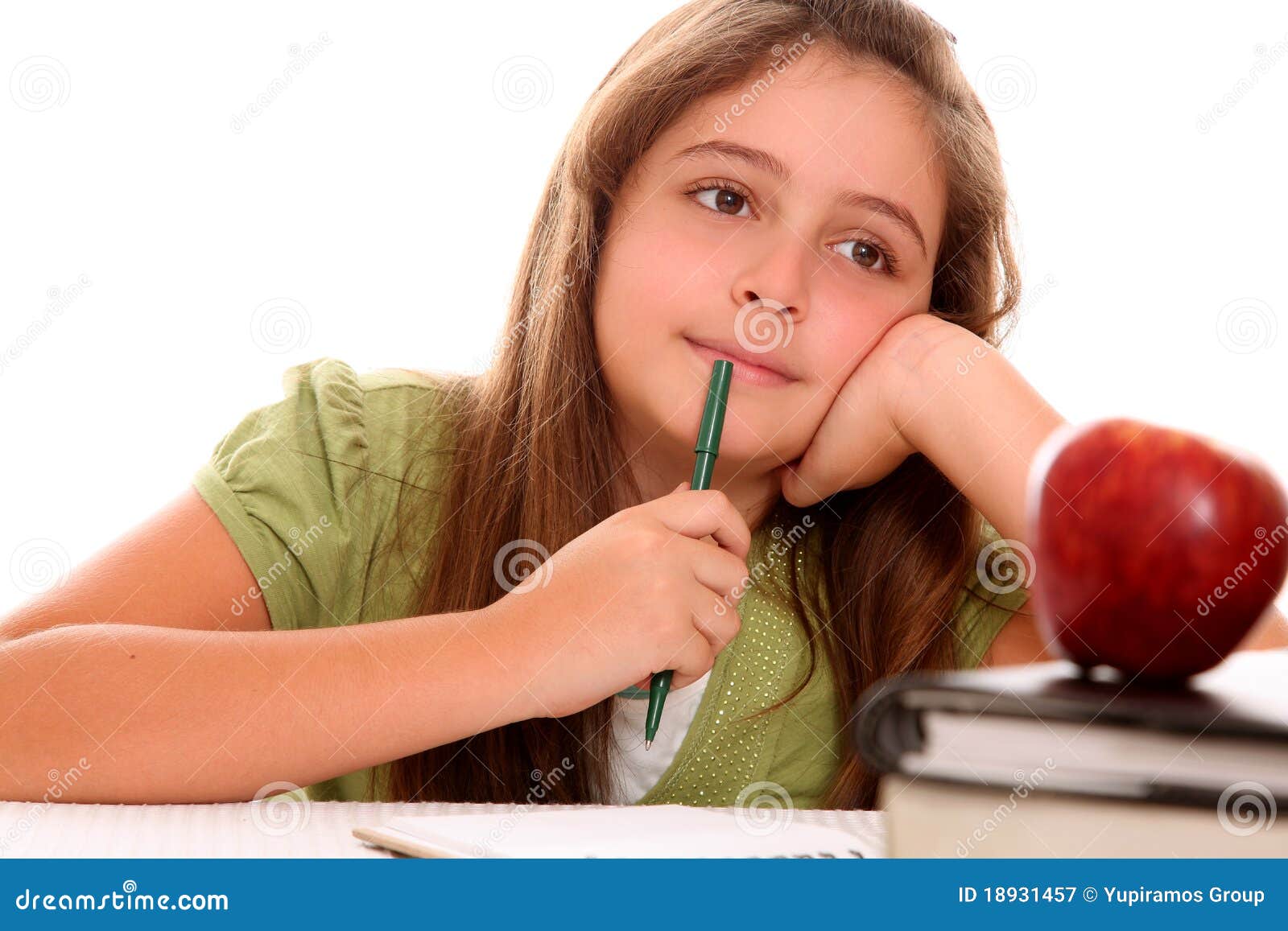 Studious stock image. Image of female, male, apple, background - 18931457