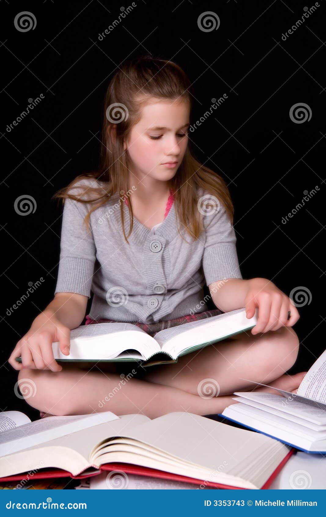 Studious stock image. Image of read, book, legged, cramming - 3353743