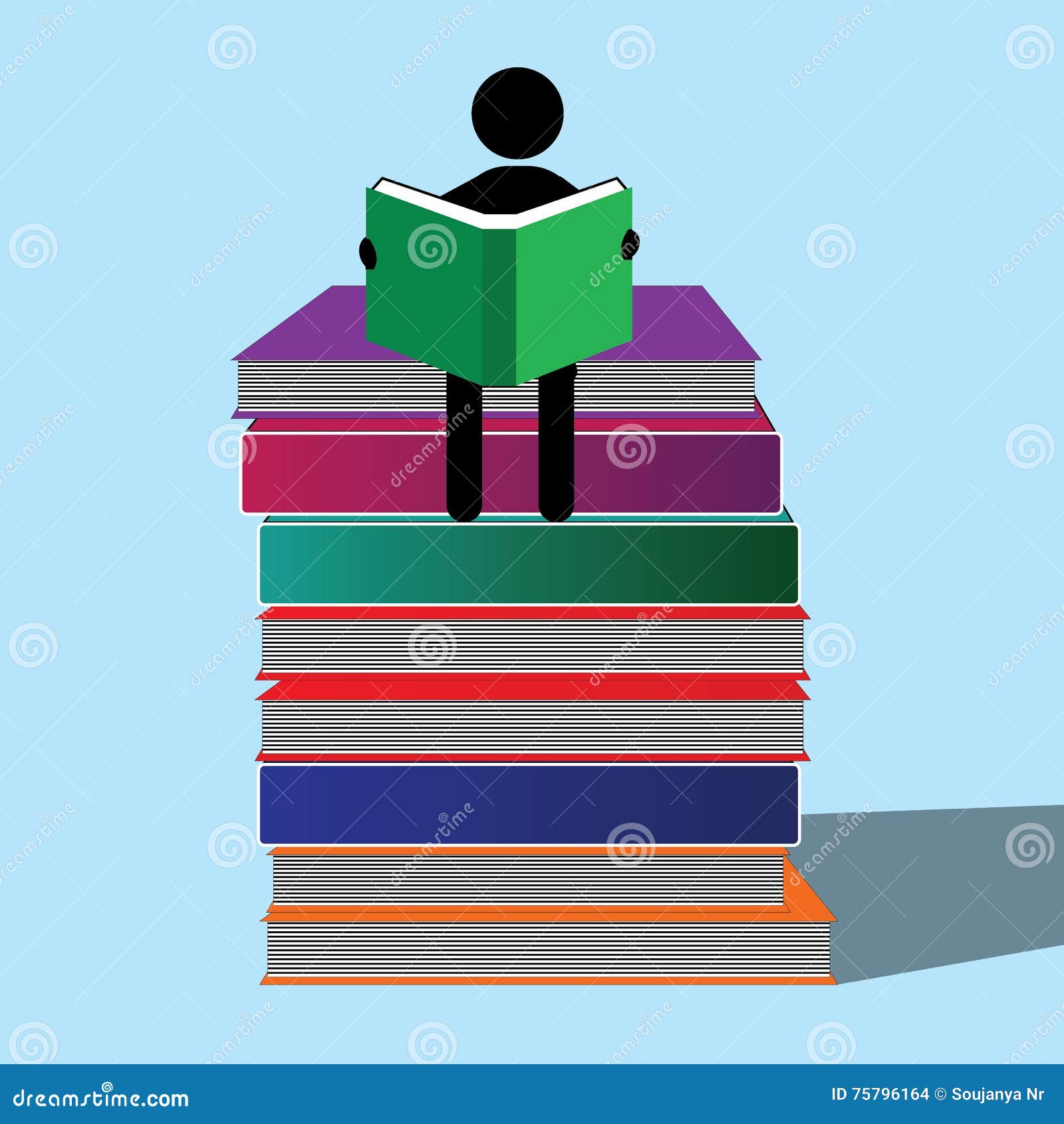 Studious Character Vector Illustration | CartoonDealer.com #75796164