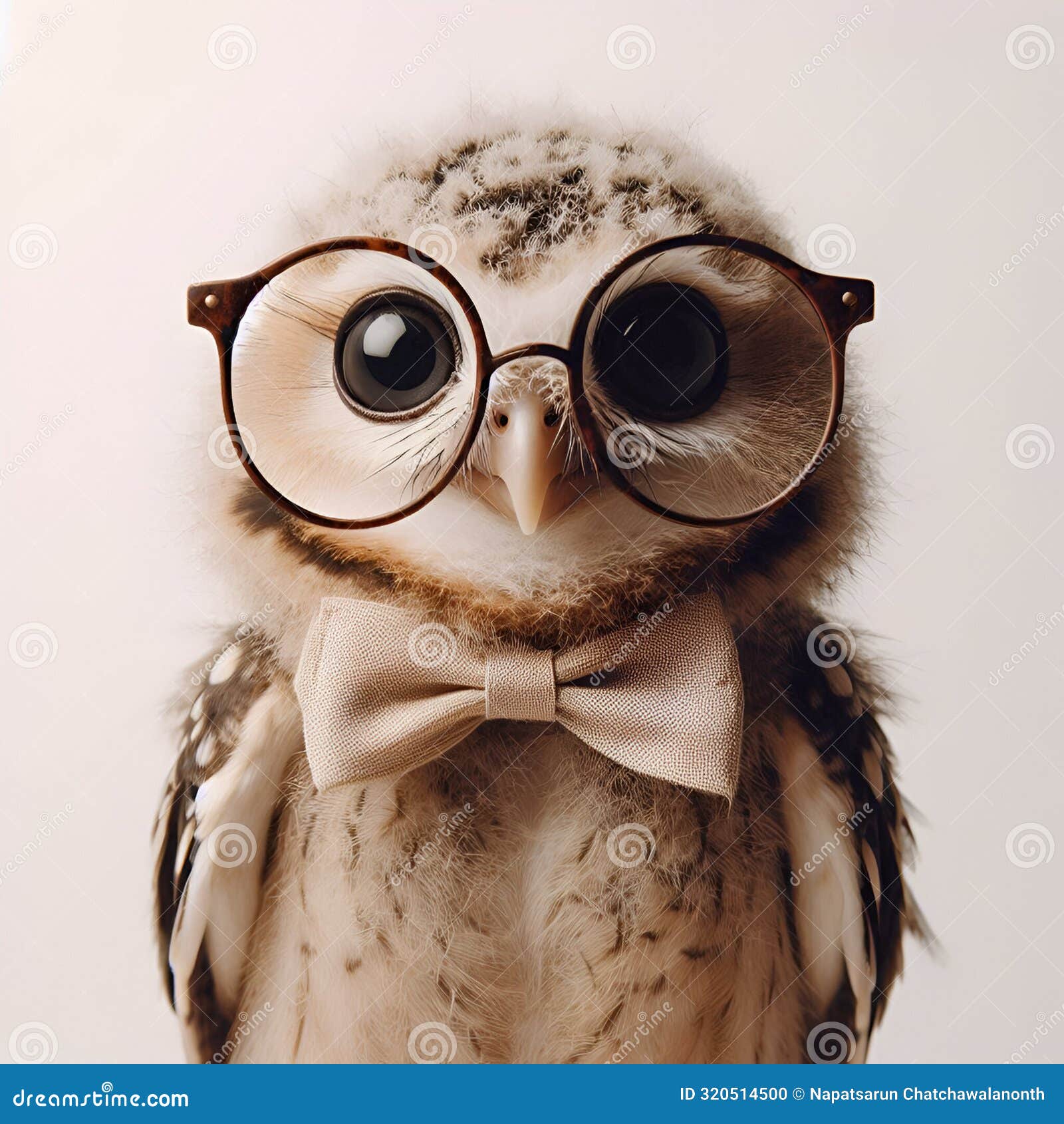 Studious Owl: Dedicated To Learning with Glasses. Stock Illustration ...