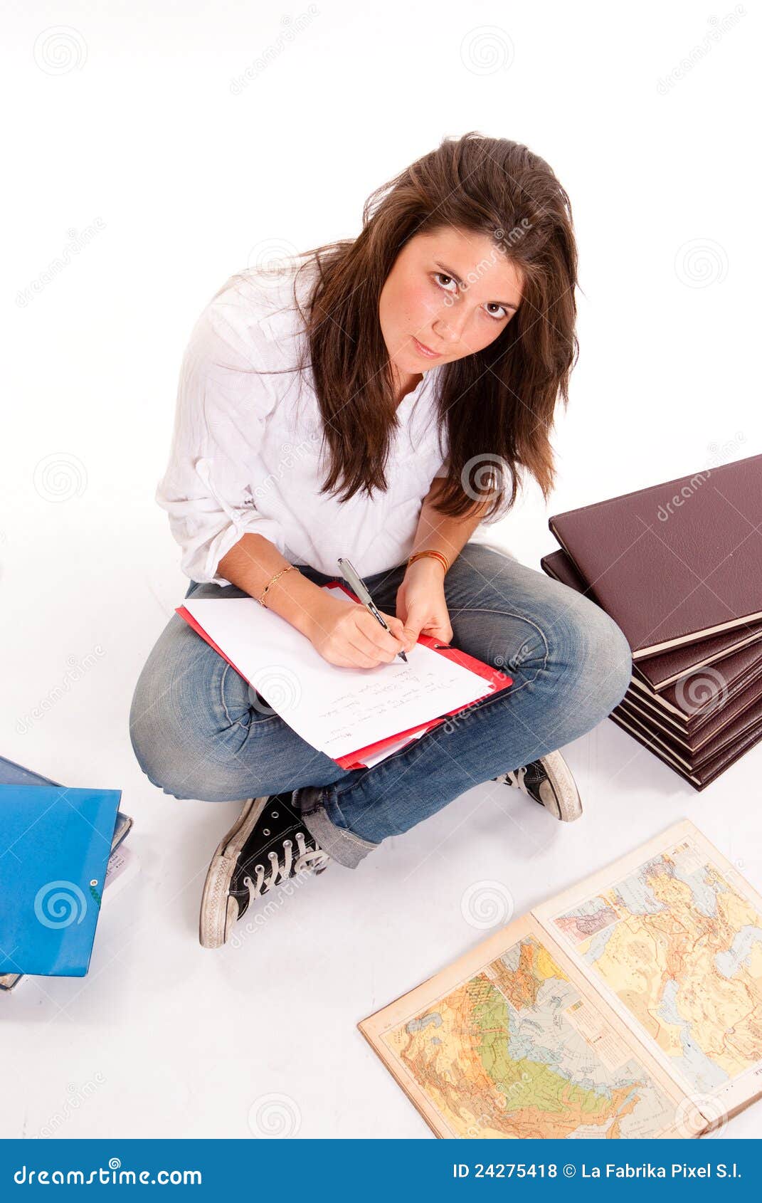 Studious teen stock photo. Image of attractive, casual - 24275418