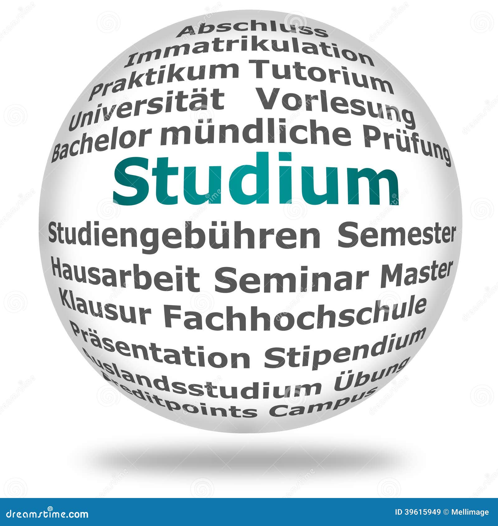 Studium/ Higher education stock illustration. Illustration of ball ...