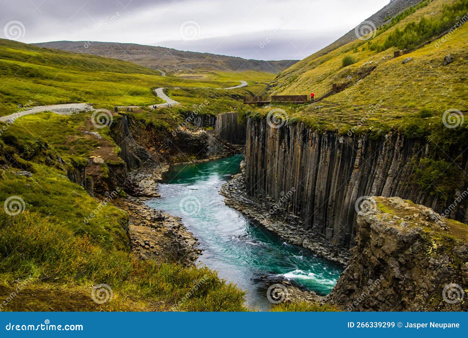 Studlafoss And Studlagil Basalt Rock Columns Canyon Dramatic Landscape ... Studlafoss And Studlagil Basalt Rock Columns Canyon Dramatic Landscape ...